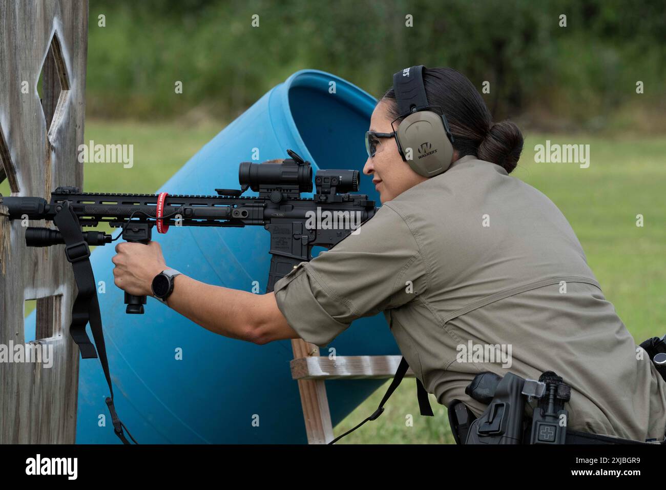 Florence Texas USA, 23. April 2024: Die weibliche Truppe des Texas ...