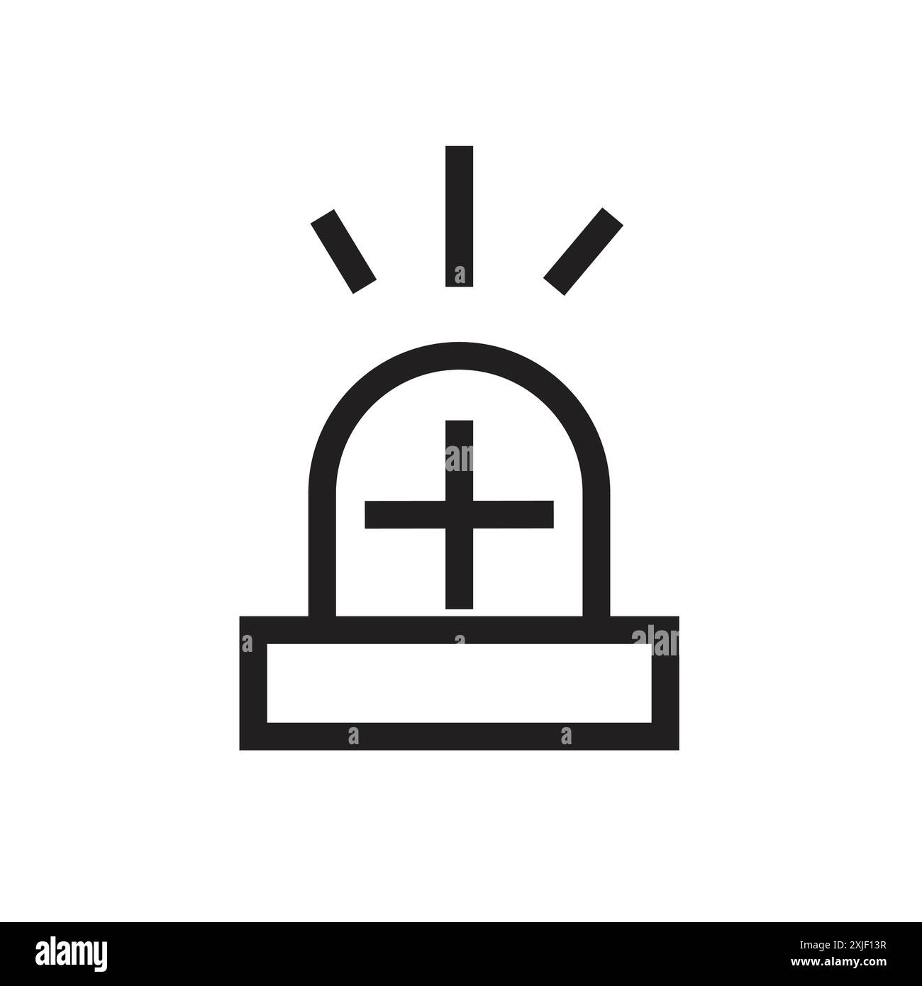 Dringender Notfall-Symbol einfaches flaches Vektor-Symbol Umriss ...