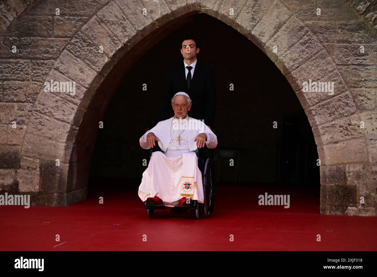 Festival d'Avignon 2024 'Damön. El Funeral Bergman'by Angélica Liddell, aufgeführt im Haupthof ...