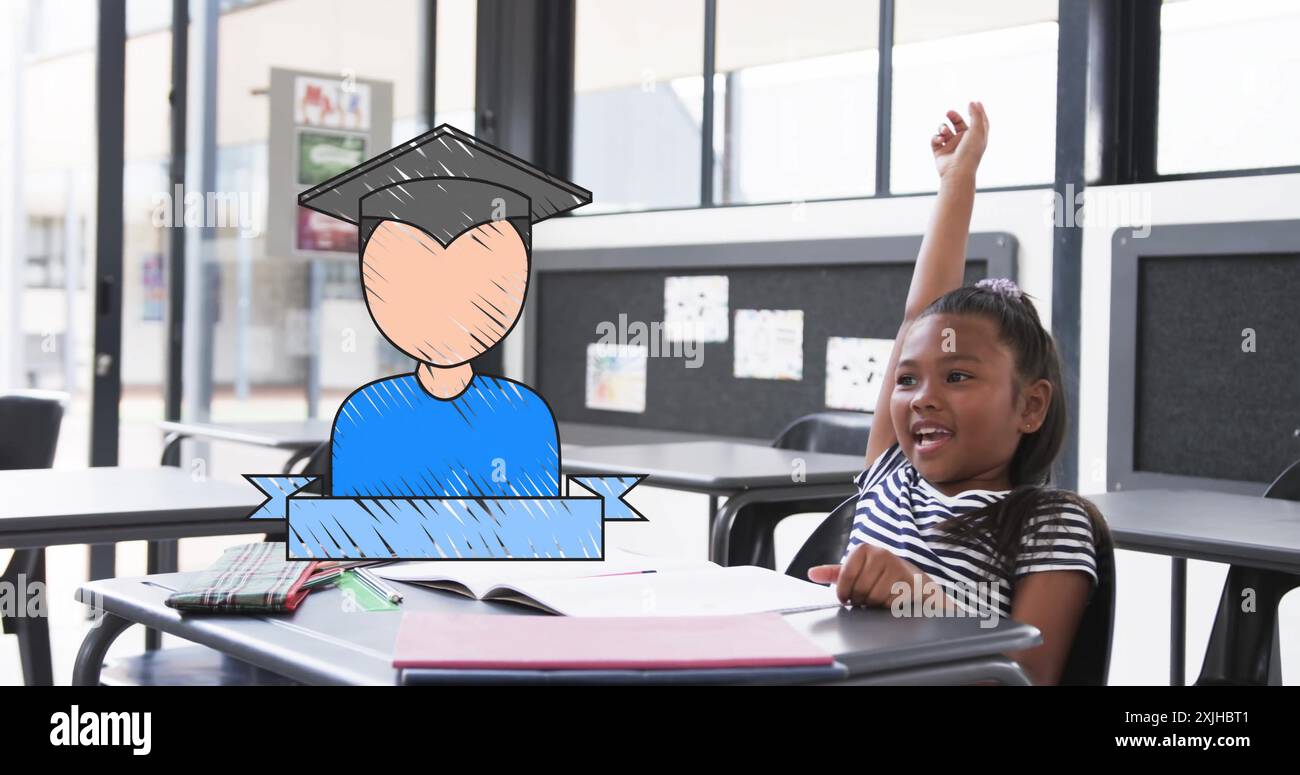 Niño levantando la mano -Fotos und -Bildmaterial in hoher Auflösung – Alamy