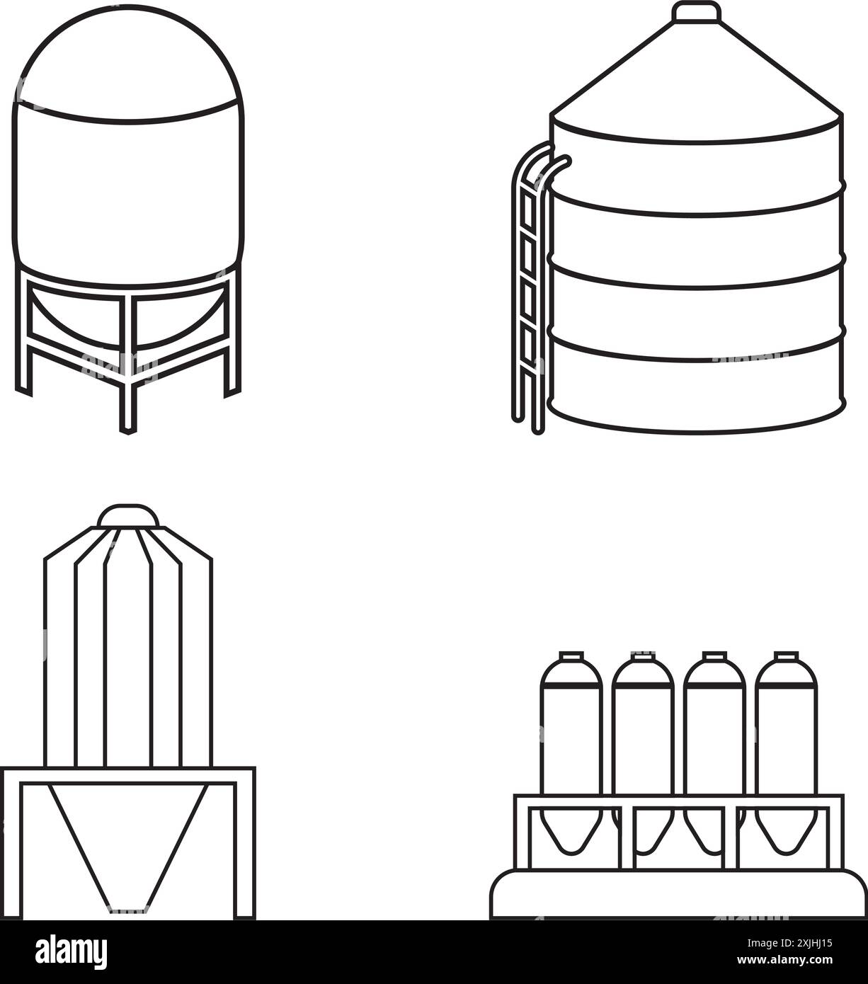 Silo grain storage tank Stock-Vektorgrafiken kaufen - Alamy