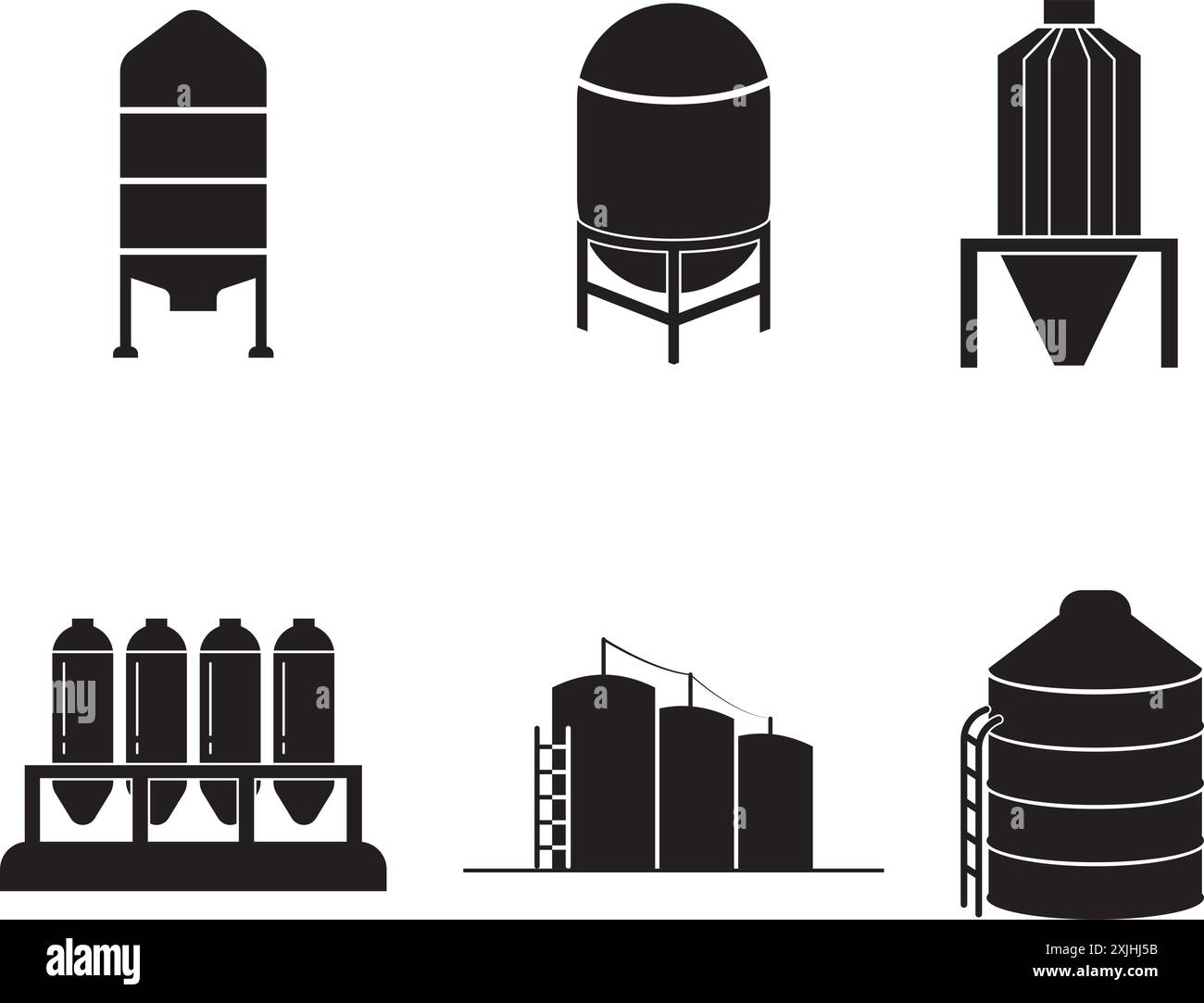 Silo grain storage tank Stock-Vektorgrafiken kaufen - Alamy