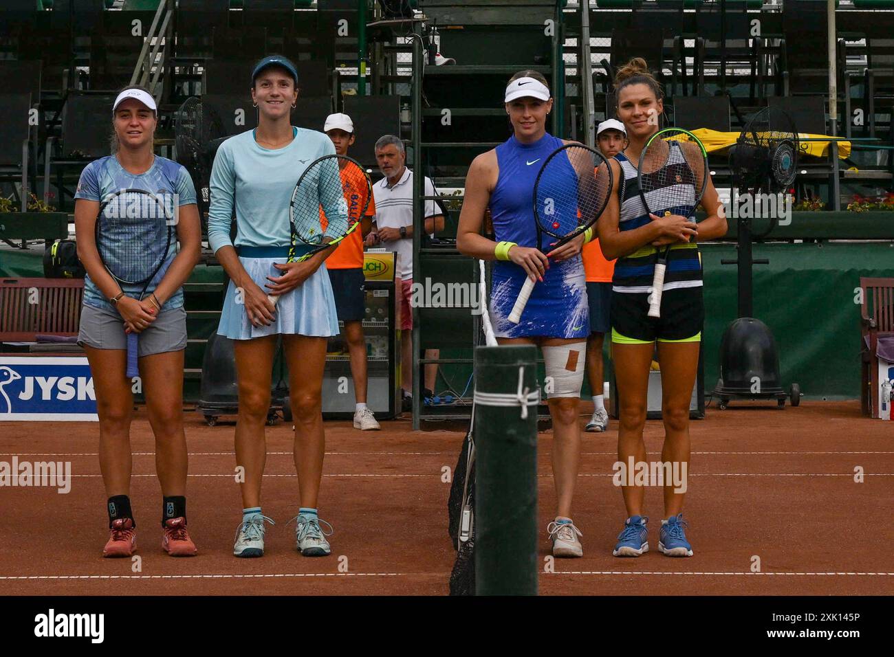 Katarzyna Piter (POL) spielt im letzten Spiel mit Fanny Stollar (HUN) gegen Anna Danilina (KAZ ...