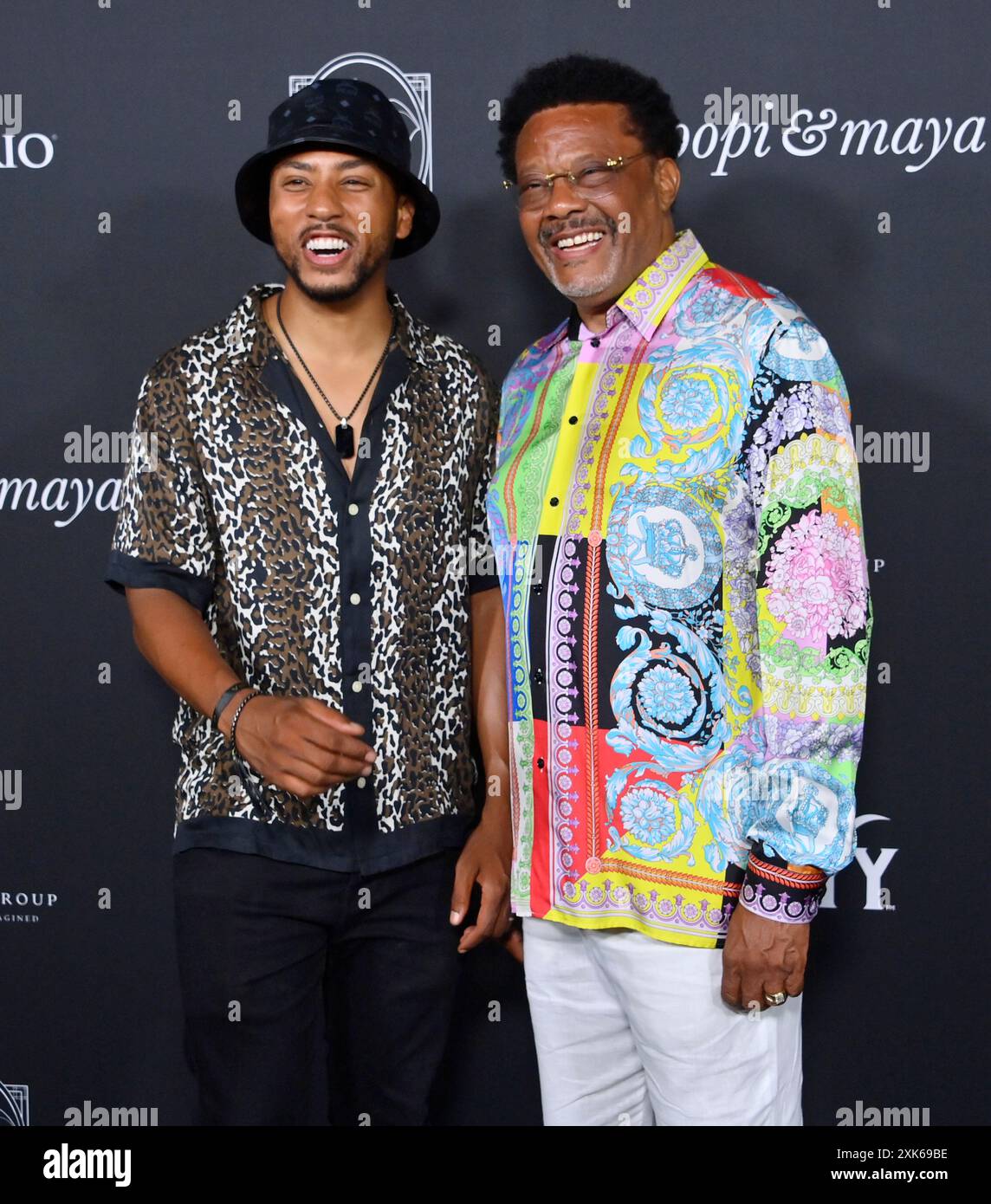 Venice Beach, Usa. Juli 2024. Greg Mathis Jr. (L) und Richter Greg ...
