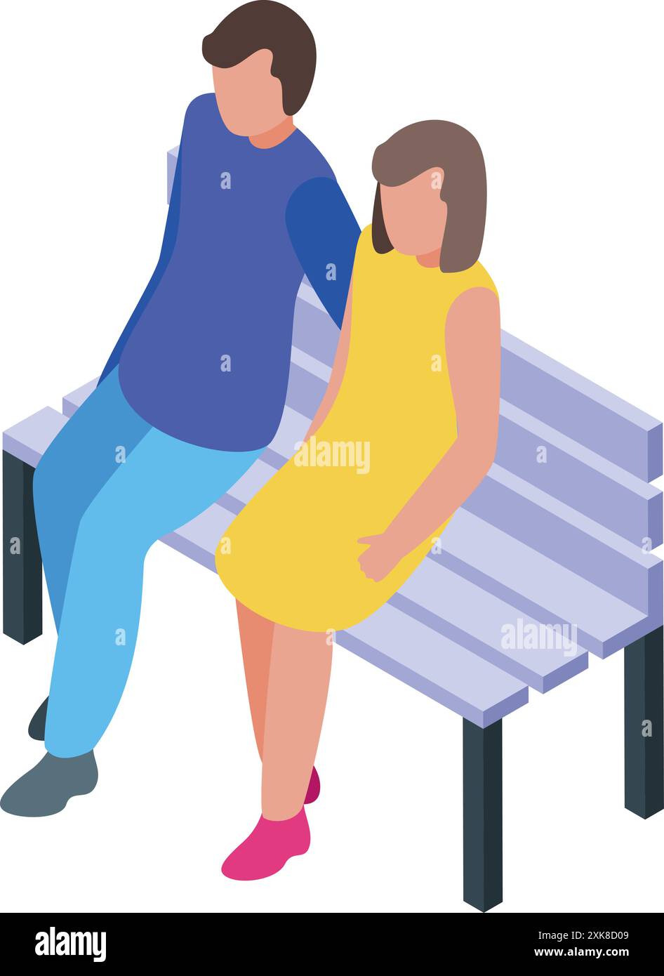 Das junge Paar verbringt Zeit miteinander und genießt die Gesellschaft des anderen auf einer ...