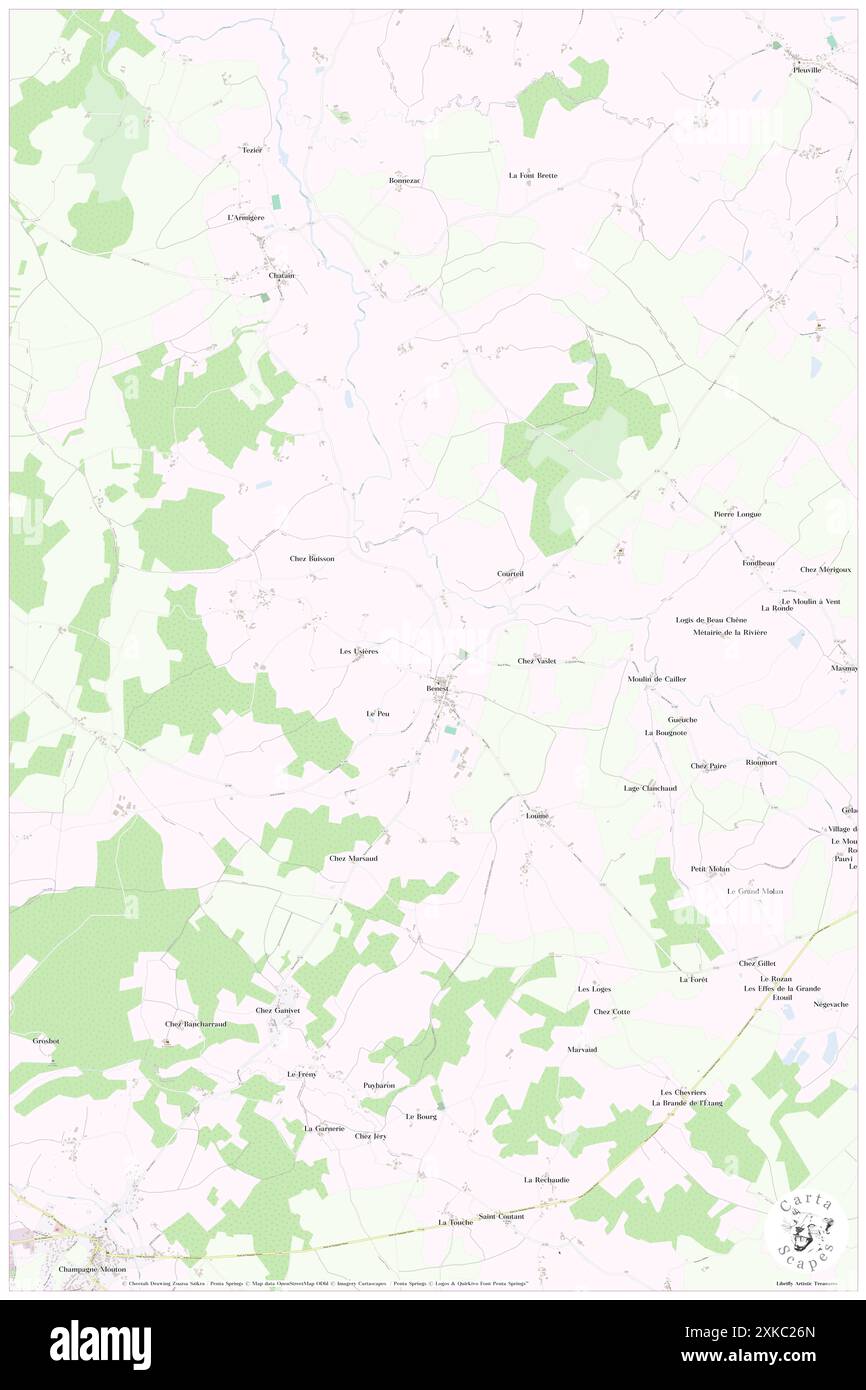 Benest, Charente, FR, Frankreich, Nouvelle-Aquitaine, n 46 2' 17'', N 0 ...