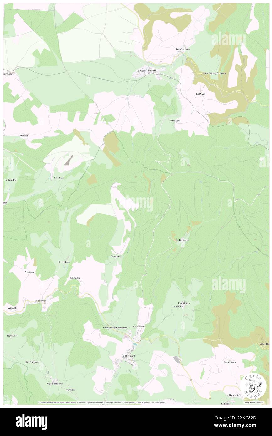 Commune de Mont Lozere et Goulet, FR, Frankreich, Occitanie, N 44 31 ...