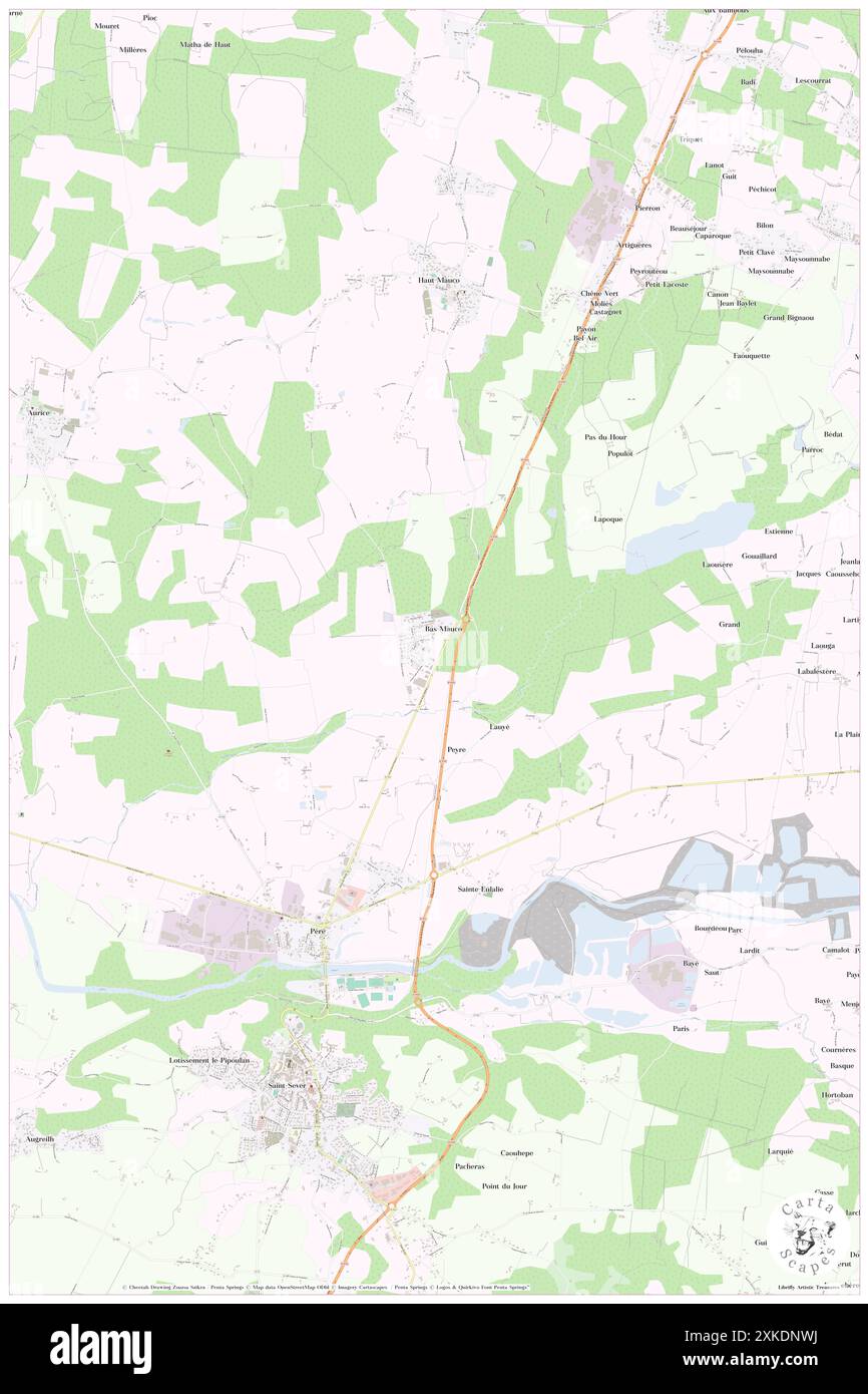 Commune de Bas-Mauco, FR, Frankreich, Nouvelle-Aquitaine, N 43 47' 40 ...