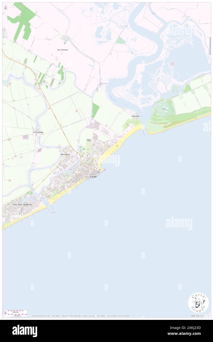 Spiaggia di Levante, IT, Italien, N 45 36' 12''', N 12 53' 38''', Karte ...