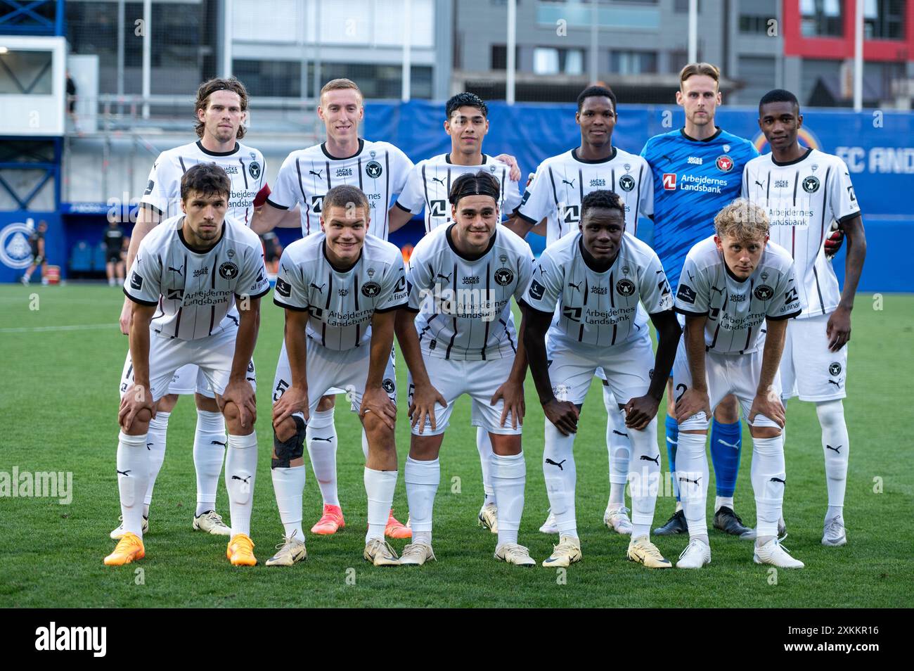 Andorra La Vella, Andorra: 23. Juli 2024: FC Midjylland DEN Players in ... Andorra La Vella, Andorra: 23. Juli 2024: FC Midjylland DEN Players in ...