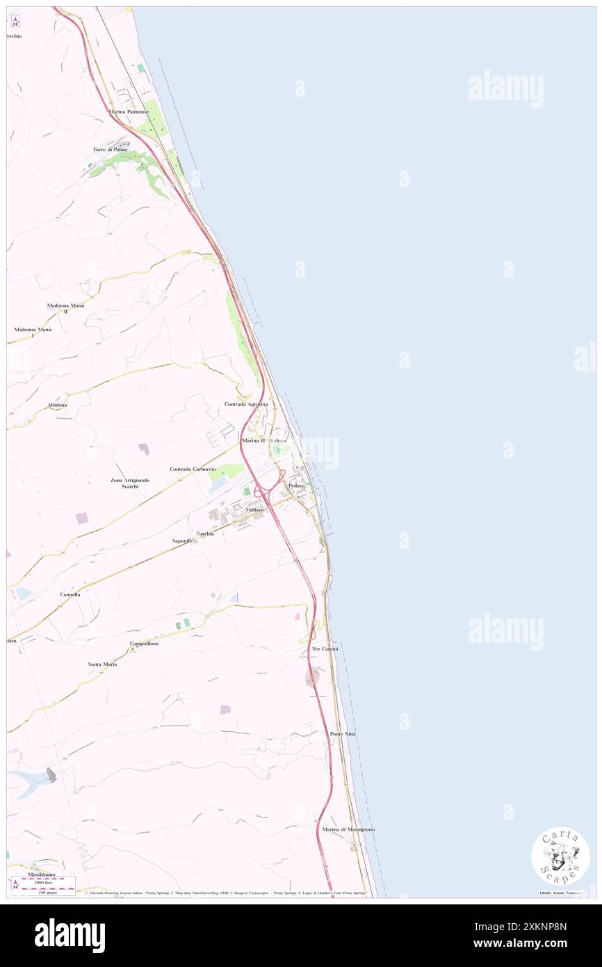 Fiume Aso, , IT, Italien, , n 43 6' 11'', N 13 50' 29'', Karte ...