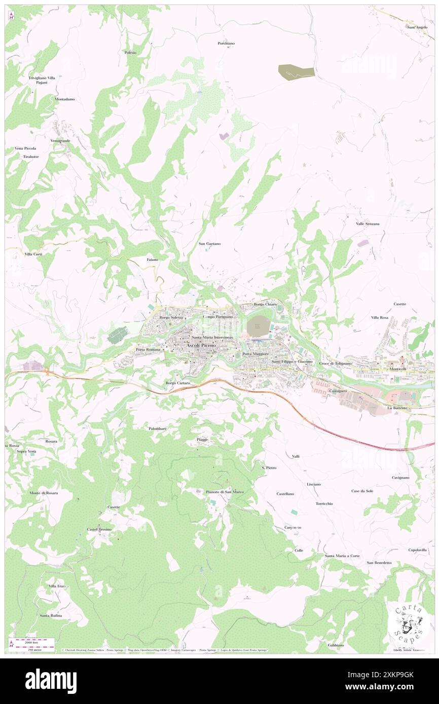 Ponte Tufillo, Provincia di Ascoli Piceno, IT, Italien, die Marken, N ...