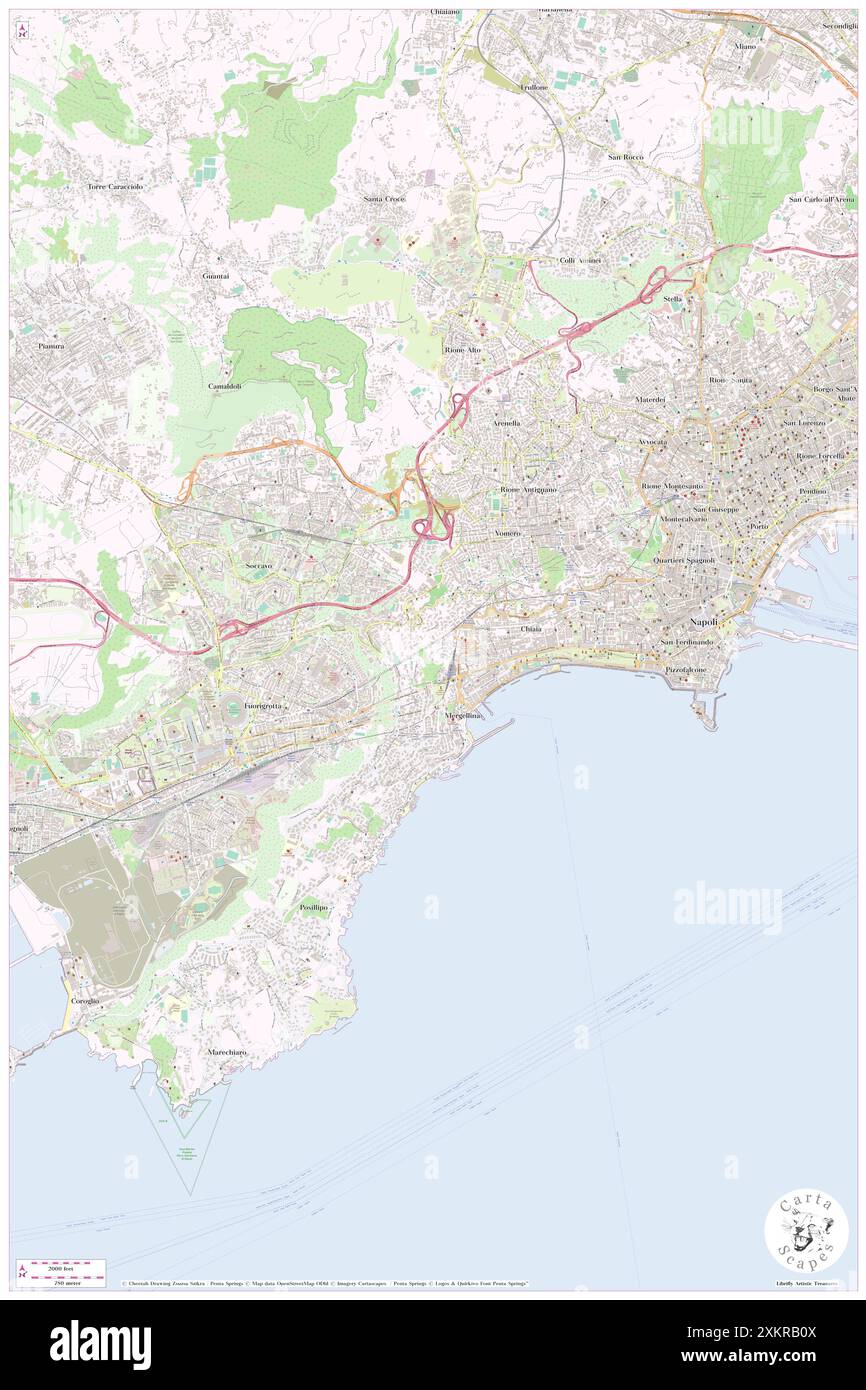Collina di Posillipo, Neapel, IT, Italien, Kampanien, n 40 49' 59'', N ...