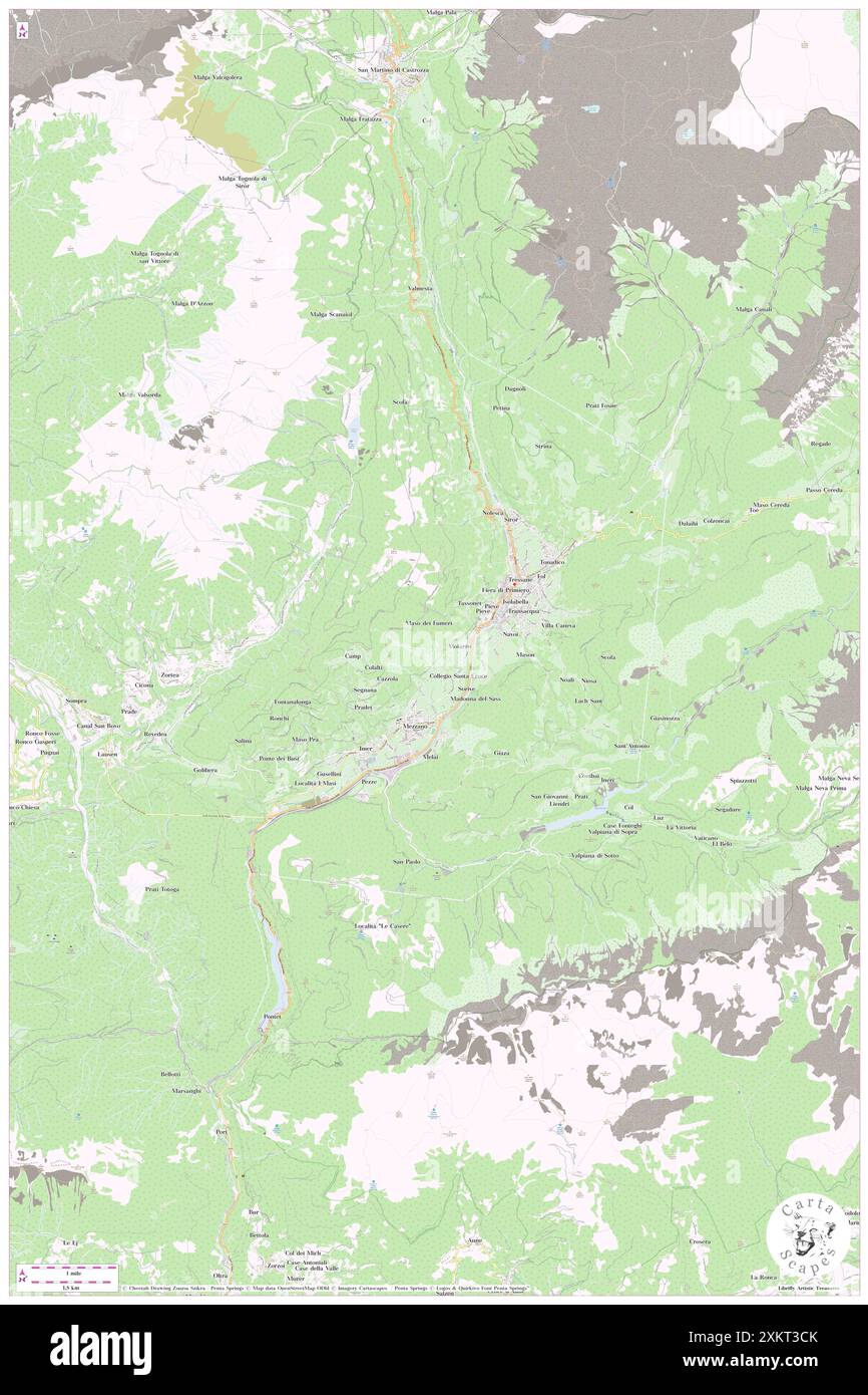 Mezzano, Provincia autonoma di Trient, IT, Italien, Trentino-Südtirol ...