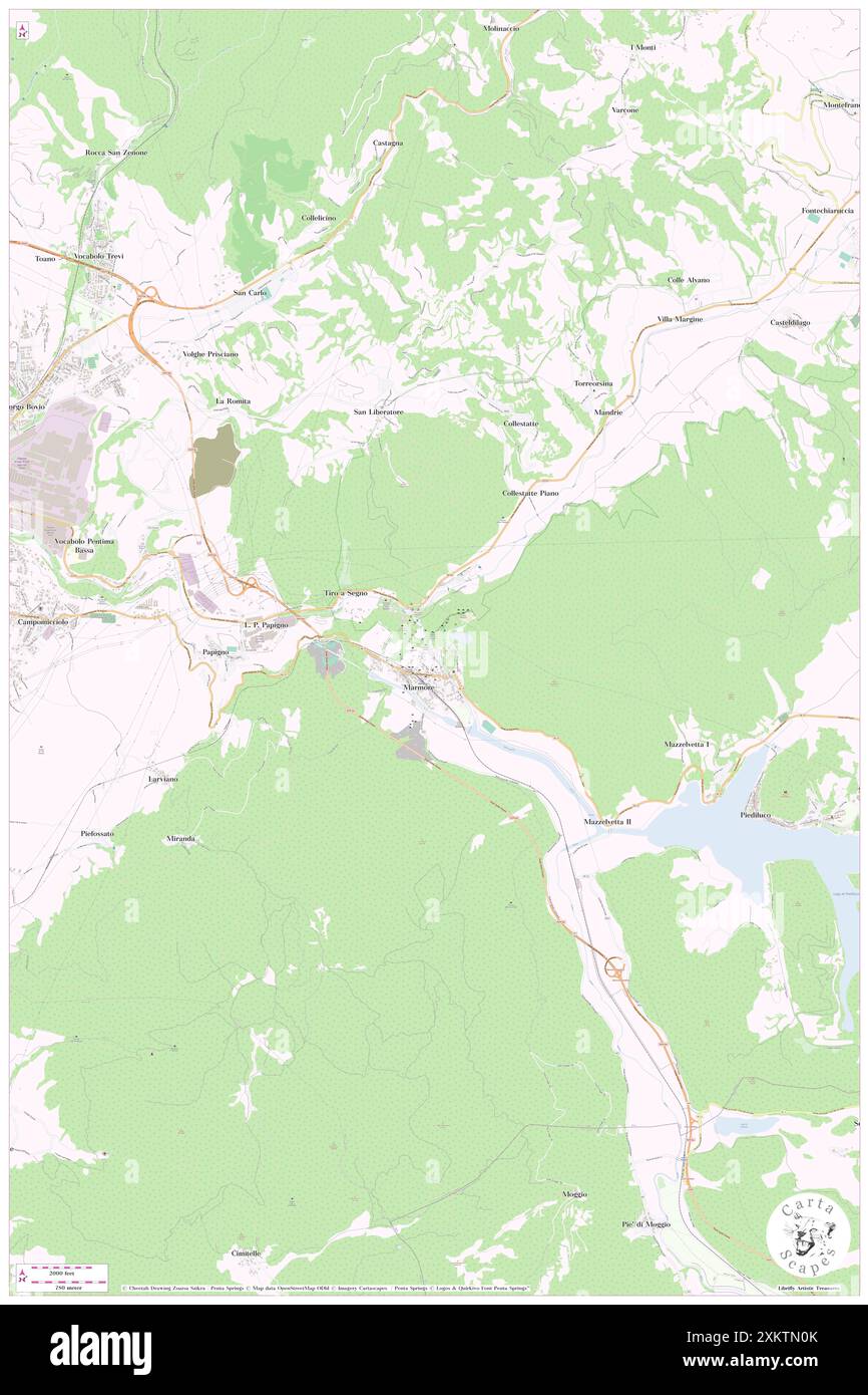 Fiume Velino, IT, Italien, Umbrien, n 42 32' 59''', N 12 43' 0'', Karte ...
