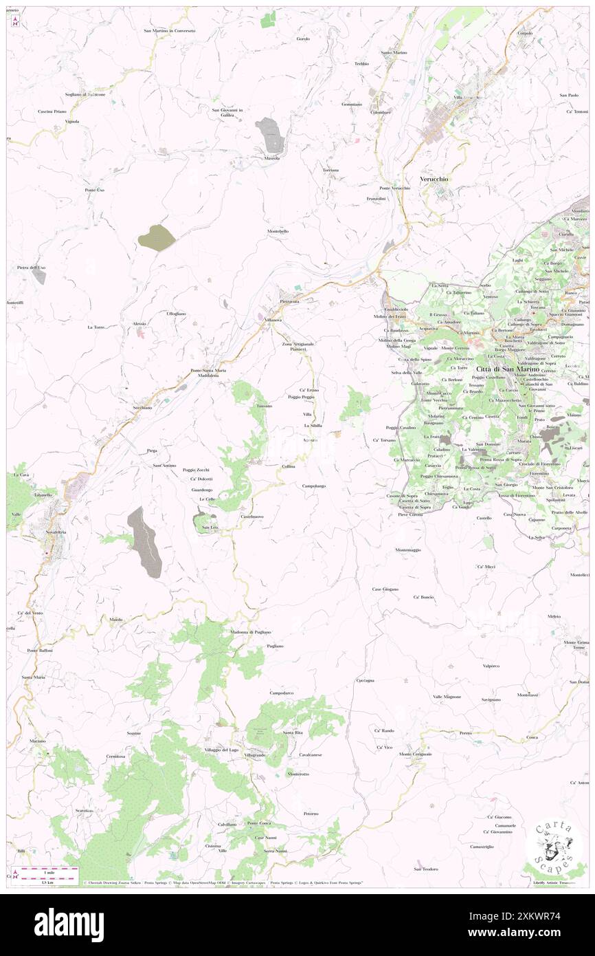San Leo, Provincia di Rimini, IT, Italien, Emilia-Romagna, n 43 53' 49 ...