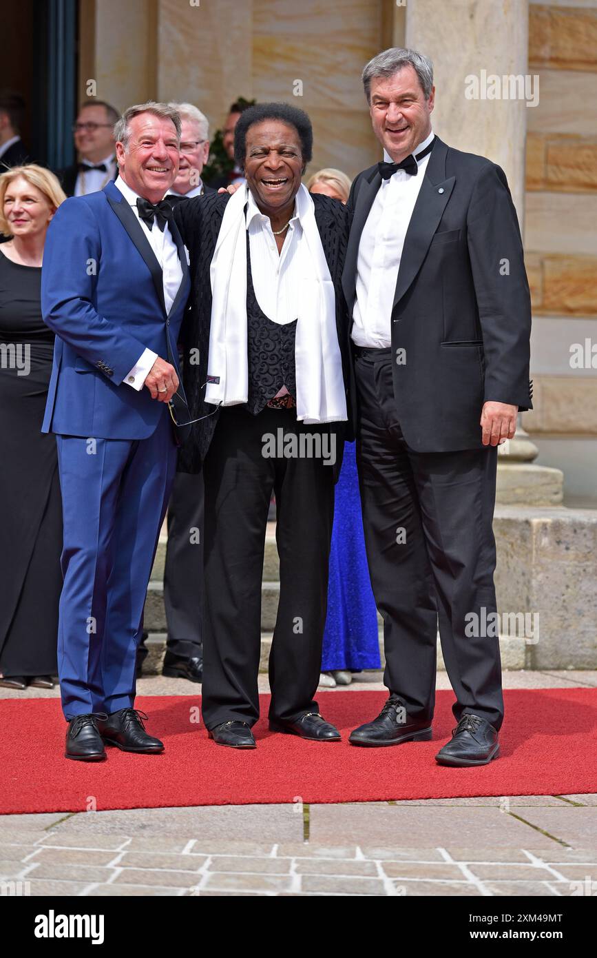 Patrick Lindner, Roberto Blanco, Markus Söder bei der Eröffnung der ...