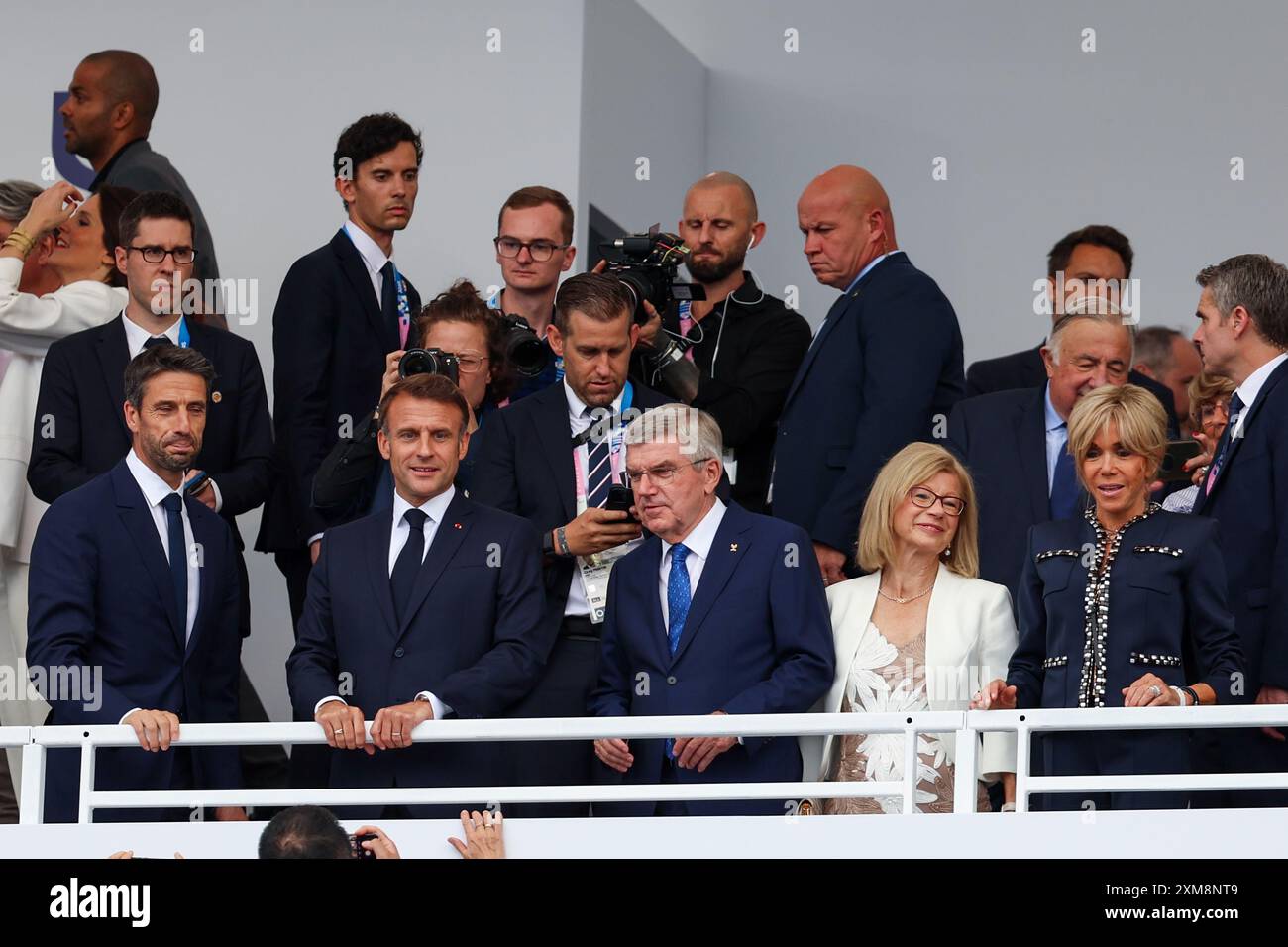 Emmanuel Macron (Staatspraesident der Franzoesischen Republik), Thomas Bach (IOC-Praesident ...