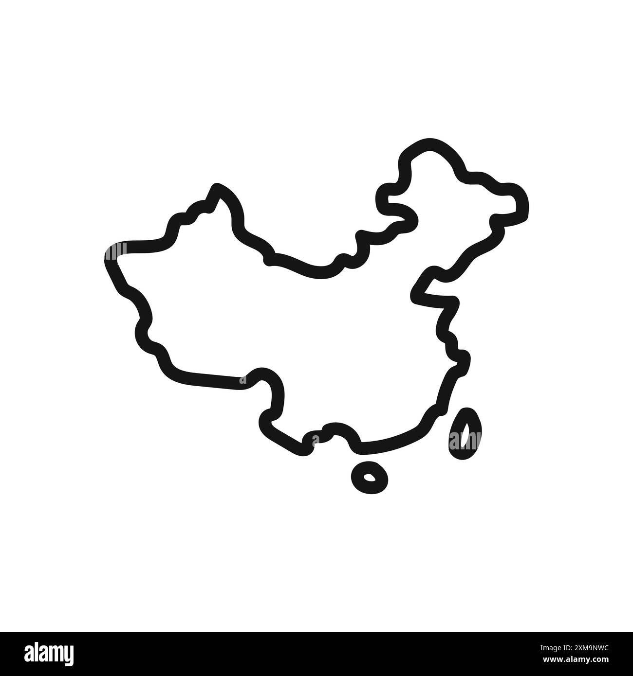China flagge im umriss Stock-Vektorgrafiken kaufen - Alamy