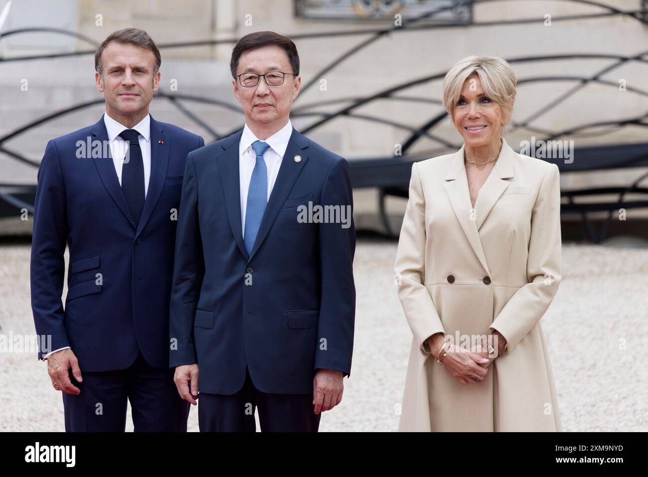 Paris, Frankreich. Juli 2024. Der französische Präsident Emmanuel ...