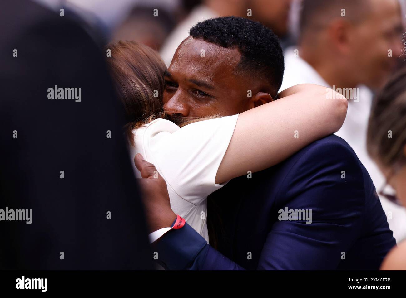 Kendrick Felipe's father reacts during the presentation of Kendrick ...