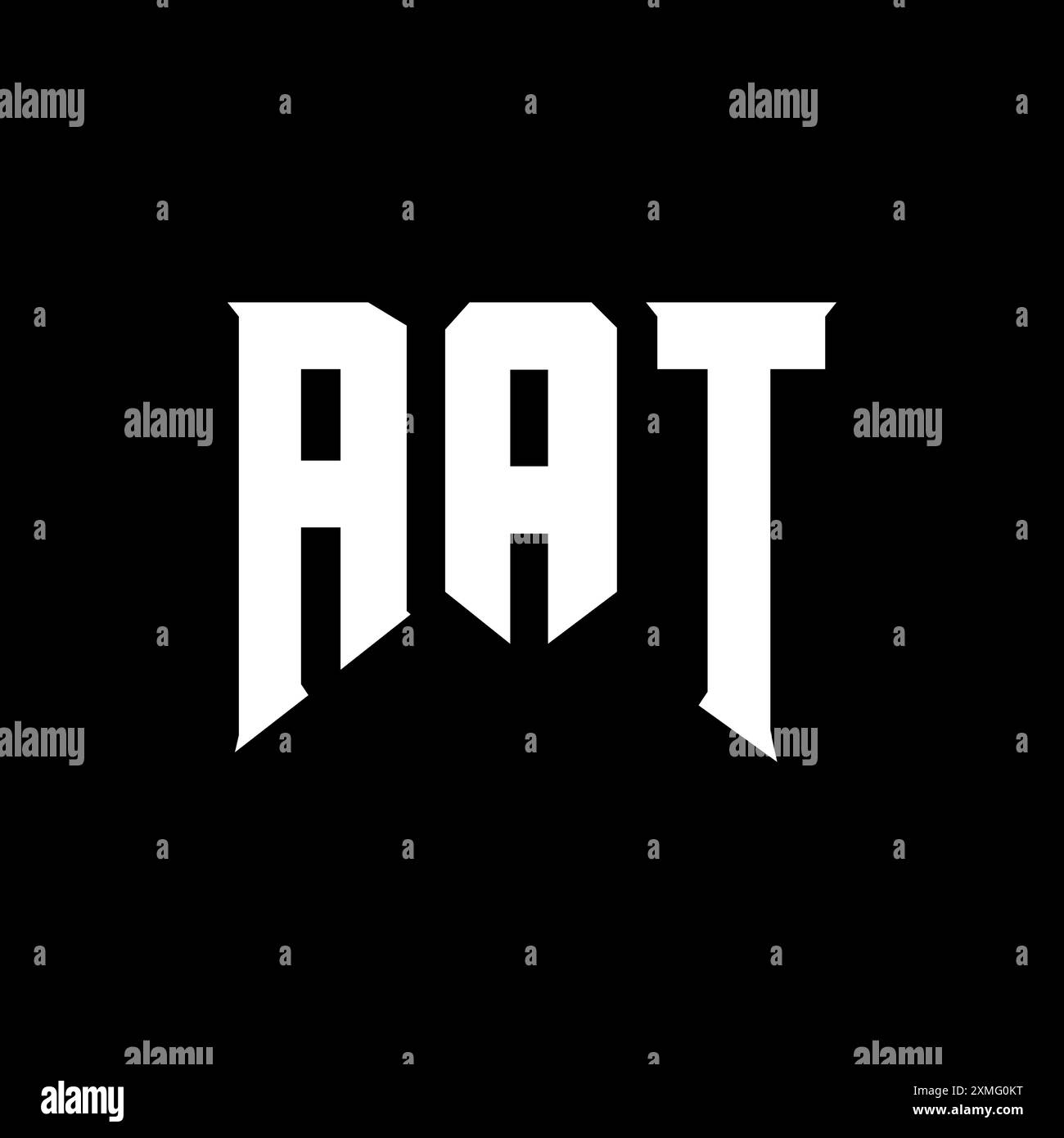 AAT Letter Logo Design für Technologieunternehmen. Schwarz-weiße ...