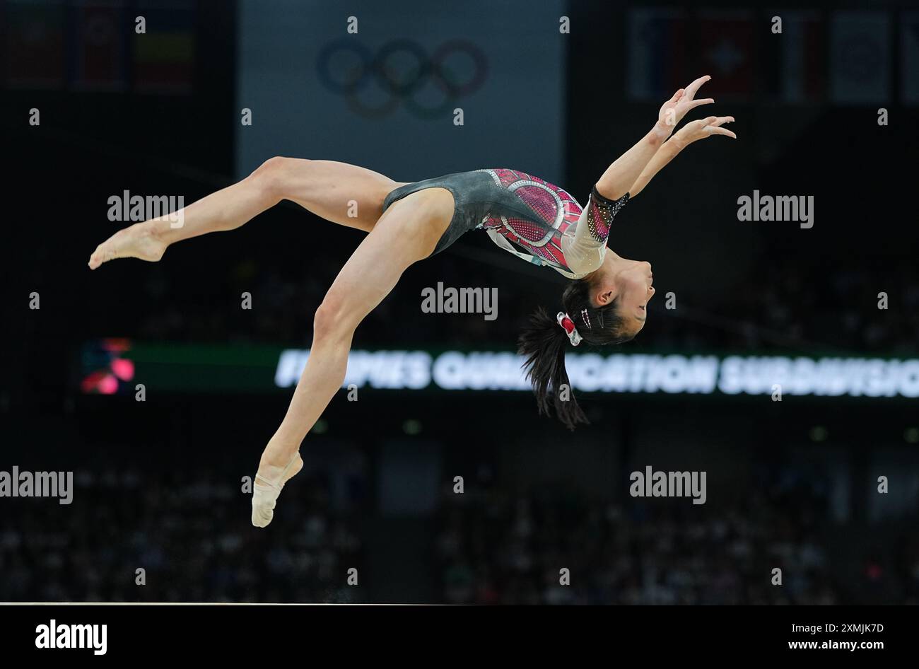 Paris, Frankreich. 28. Juli 2024. Mana Okamura (Japan) tritt beim ...