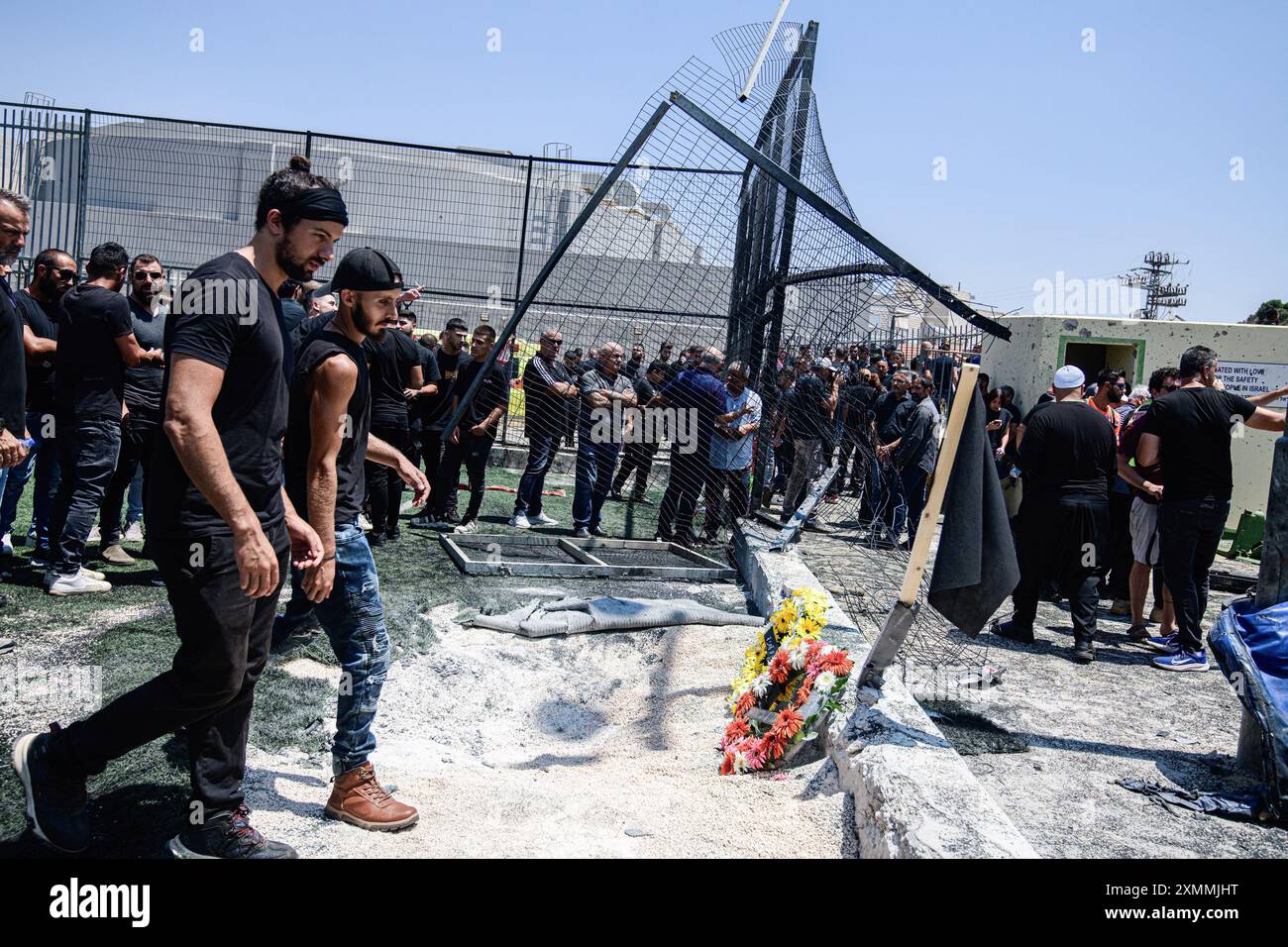 Majdal Shams, Israel. Juli 2024. Trauer auf dem Ruinen des ...