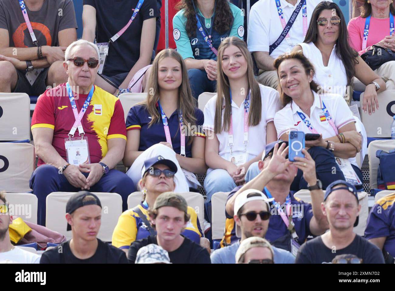 Princess Leonor and Infanta Sofia support the beach volleyball team at ...
