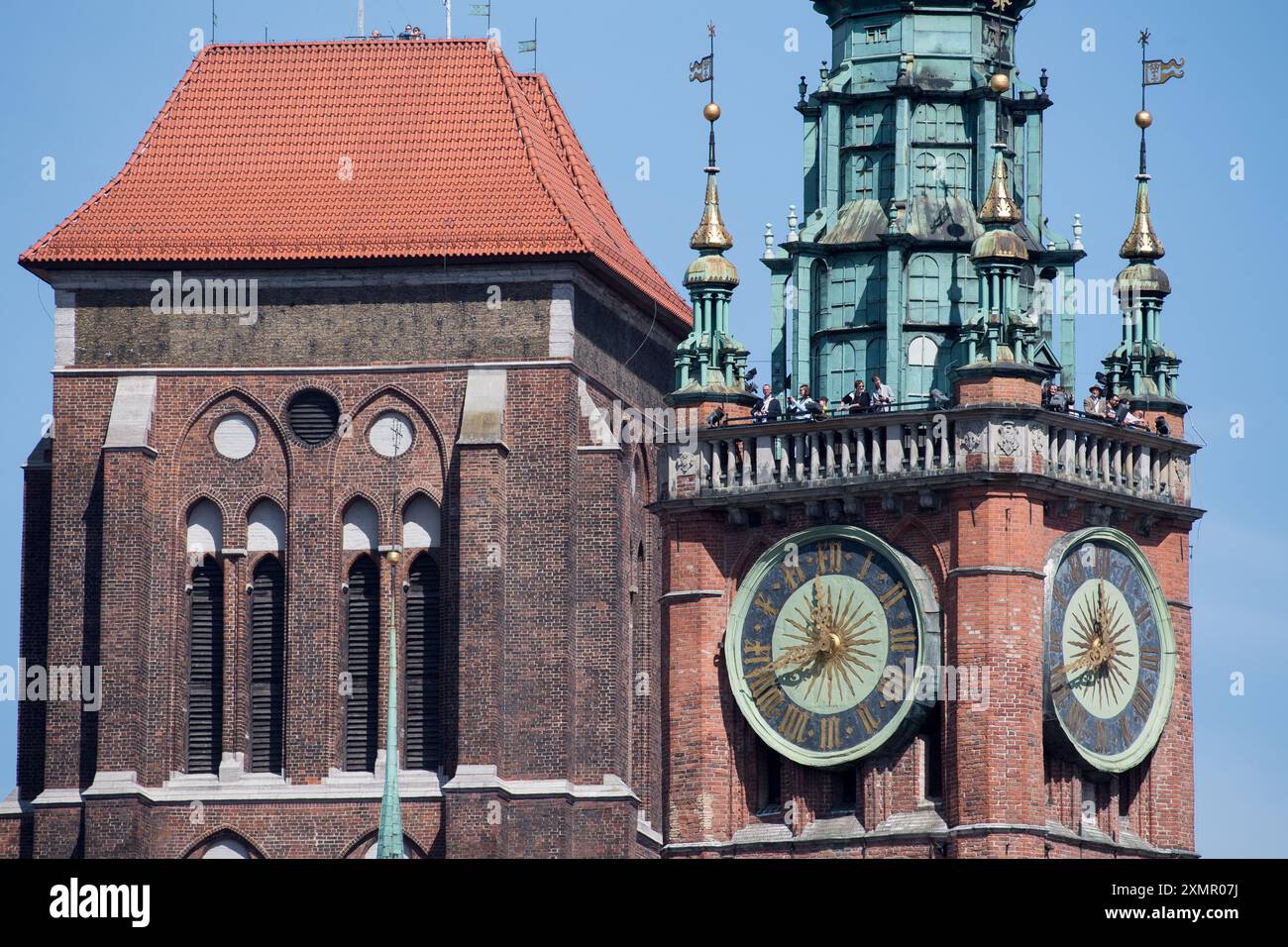 Gotischer Ratusz Glownego Miasta (Hauptstadthum) und gotischer Bazylika ...