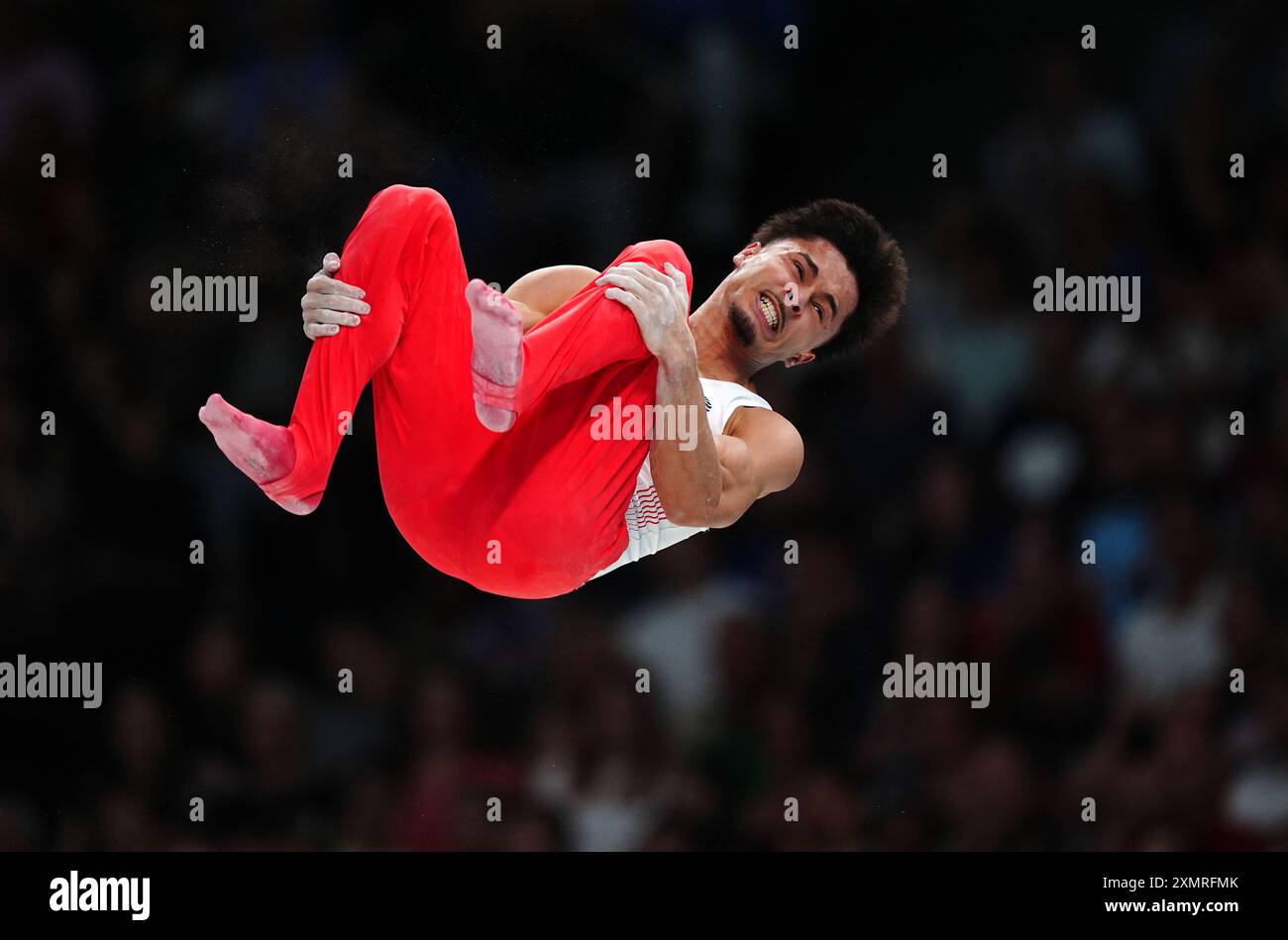 Der Brite Jake Jarman tritt am dritten Tag der Olympischen Spiele 2024 ...