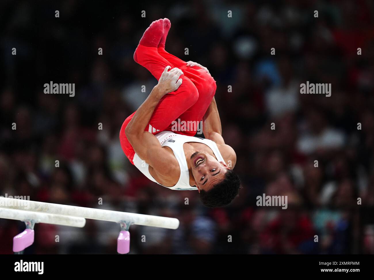 Der Brite Jake Jarman tritt am dritten Tag der Olympischen Spiele 2024 ...