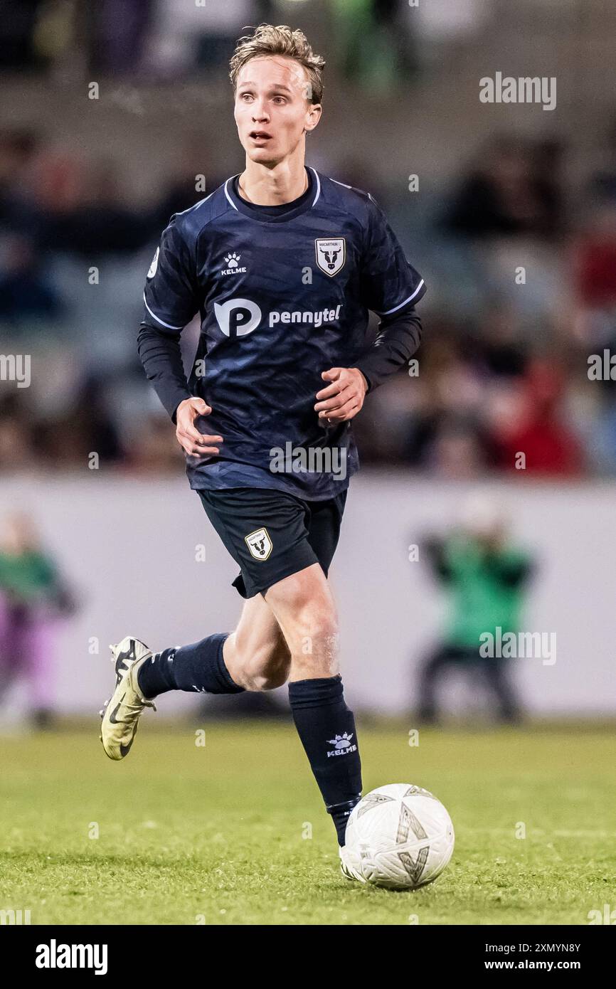 Canberra, Australien; 30. Juli 2024: Jake Hollman vom Macarthur FC ...