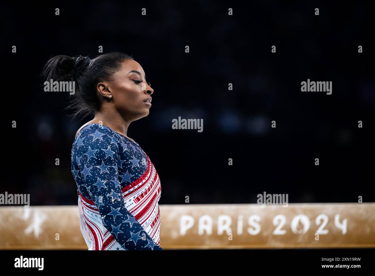 BILES Simone (USA) am Schwebebalken, FRA, Olympische Spiele Paris 2024 ...