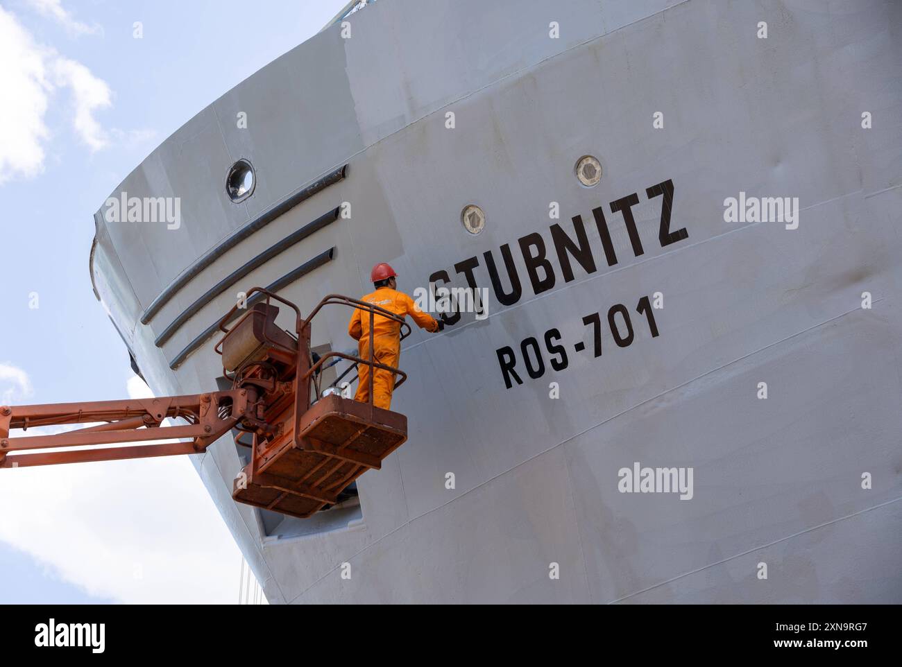 Industriedenkmal MS Stubnitz in der Werft das KTS STUBNITZ wird auf der ...