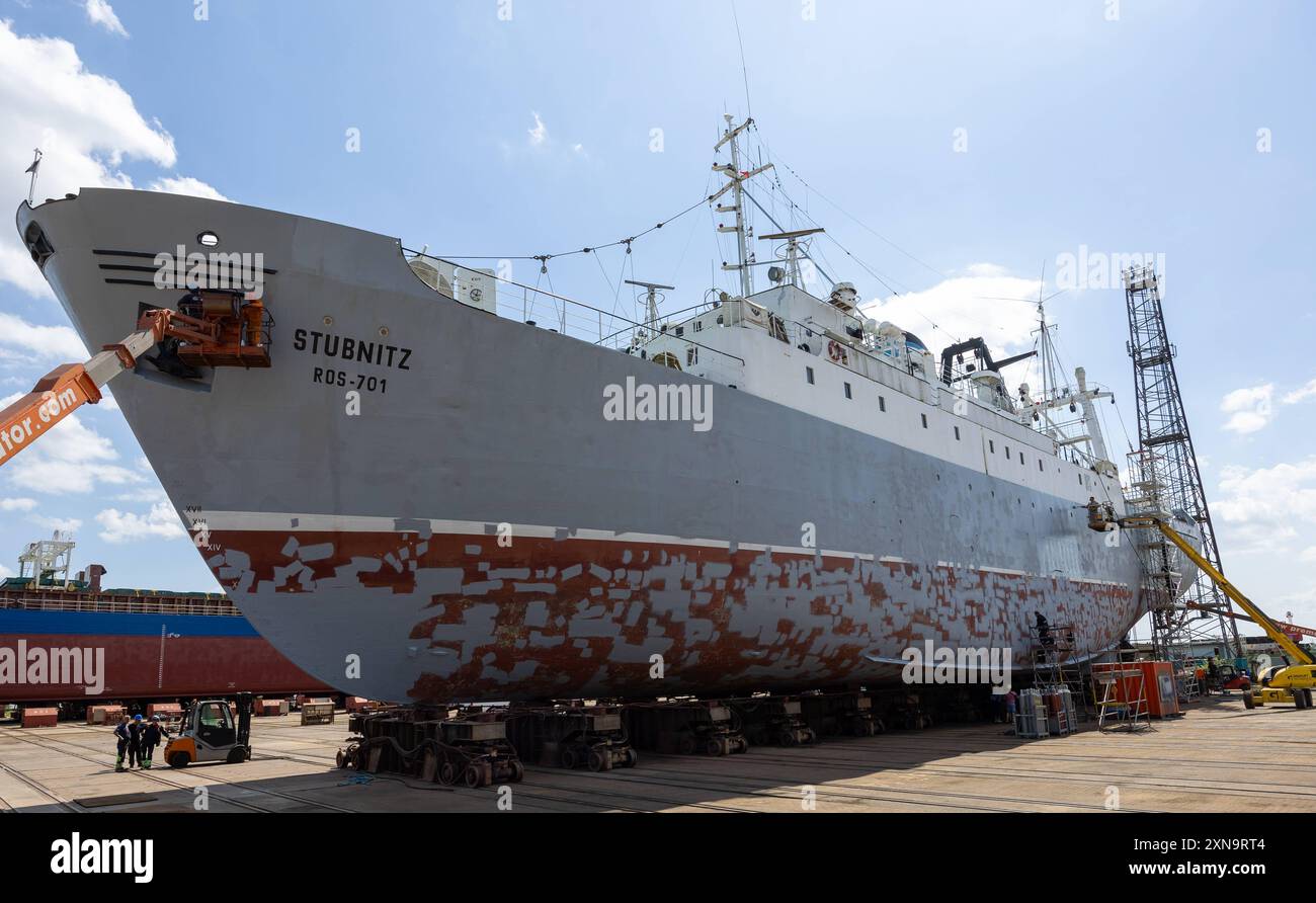 Industriedenkmal MS Stubnitz in der Werft das KTS STUBNITZ wird auf der ...