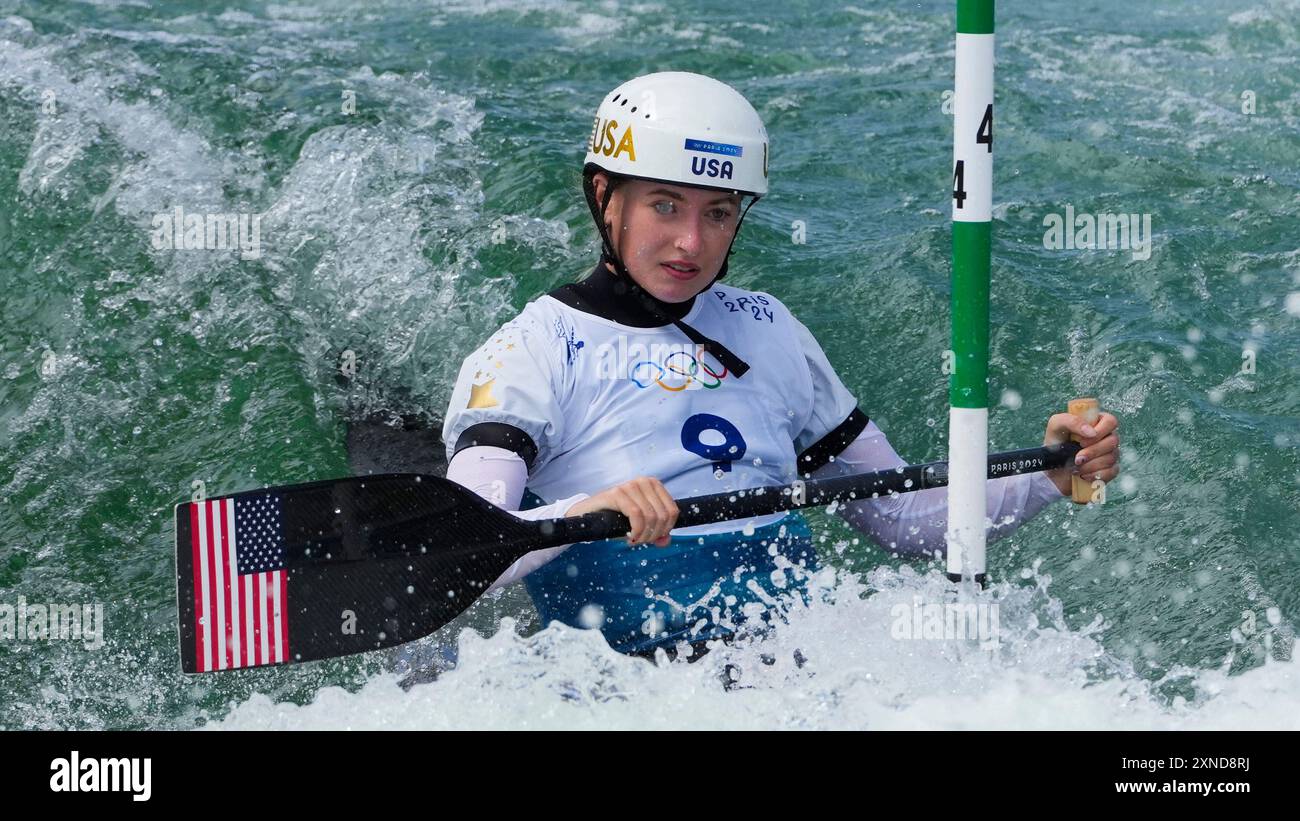 Evy Leibfarth of the United States competes in the women's canoe single ...