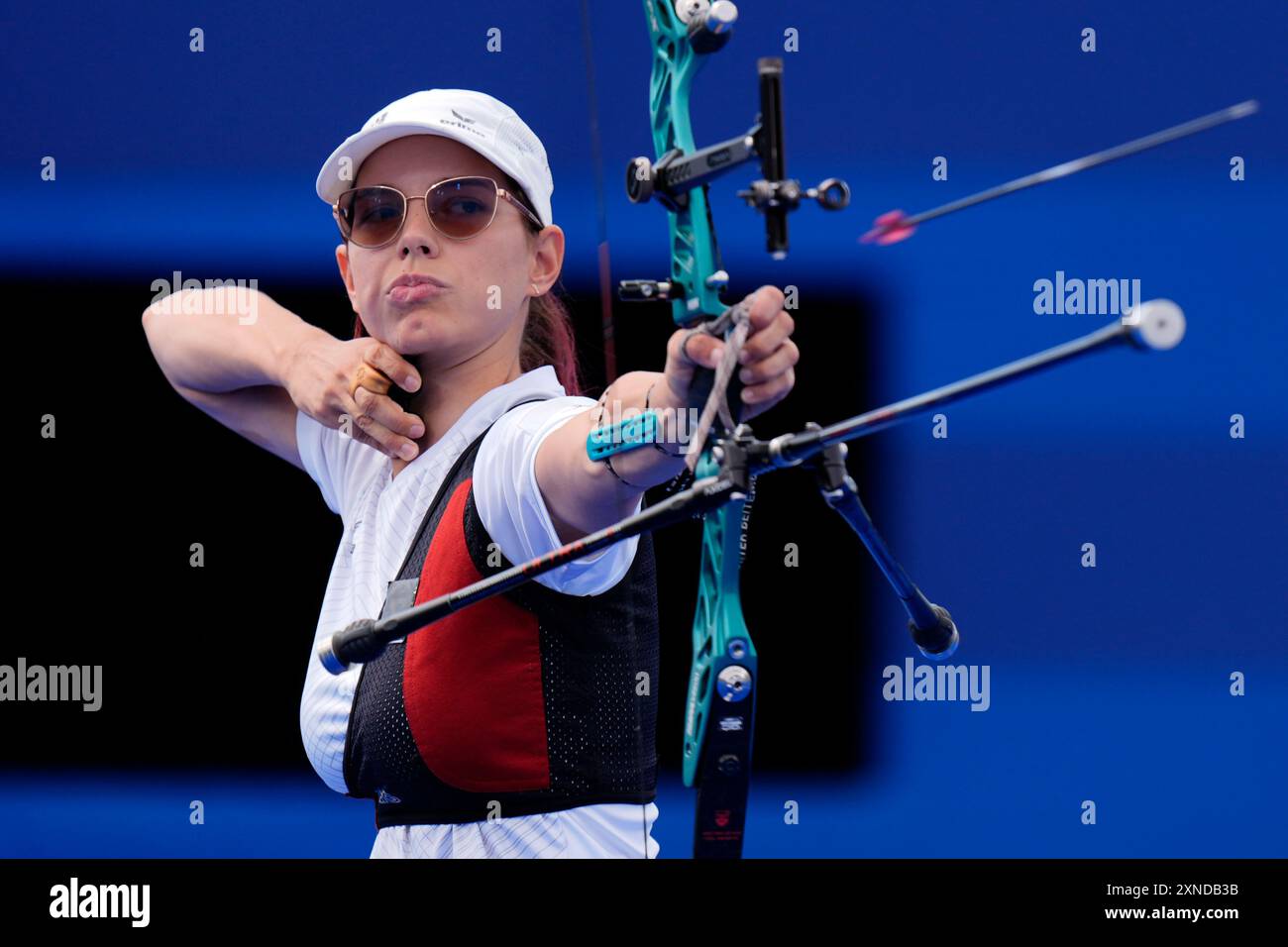 Austria's Elisabeth Straka shoots during the Archery individual ...