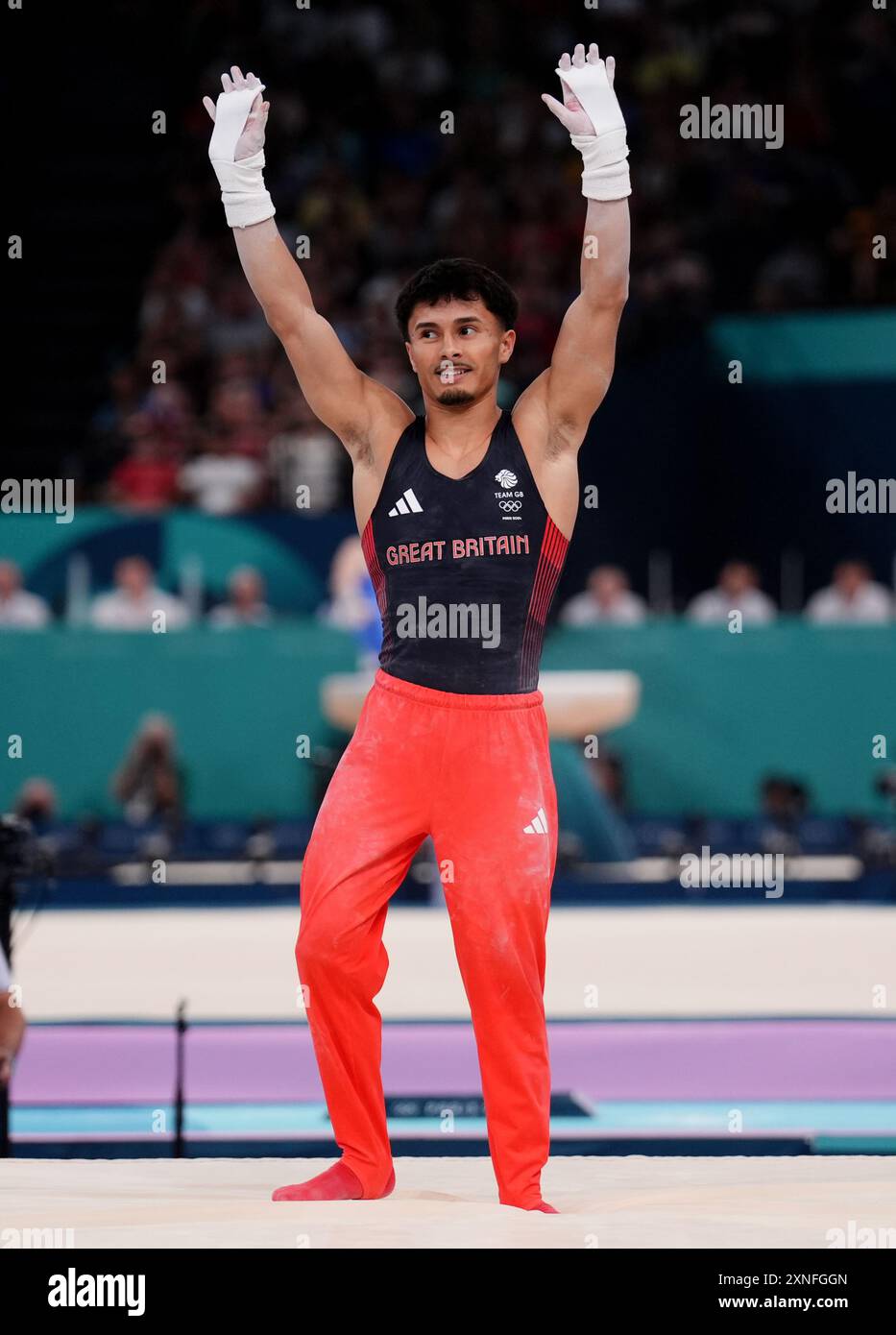 Der britische Jake Jarman folgte seinem Auftritt in der Horizontal Bar ...