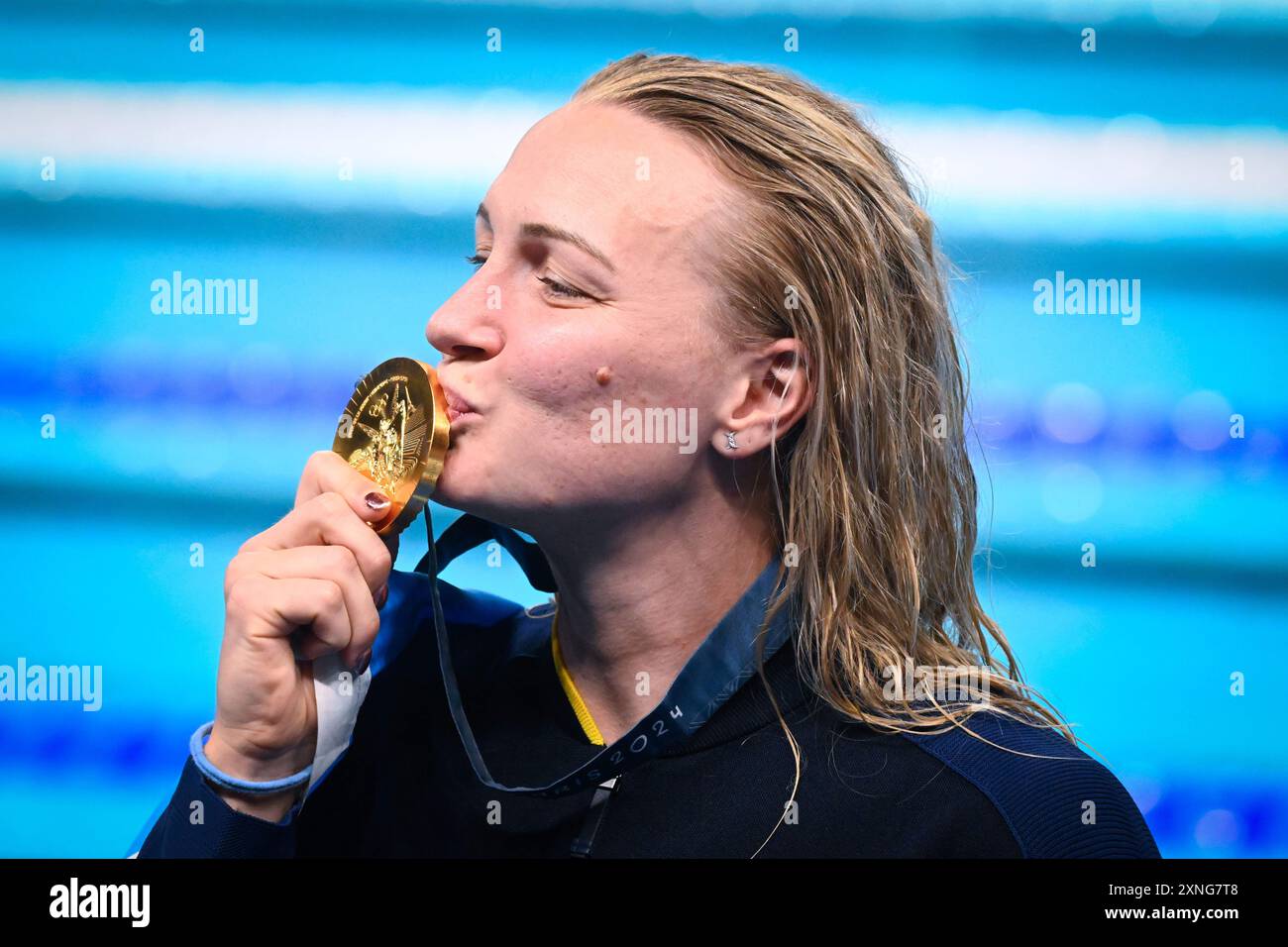 Sarah Sjoestroem ( SWE ) Goldmedaille, Schwimmen, Frauen'100m Freistil ...