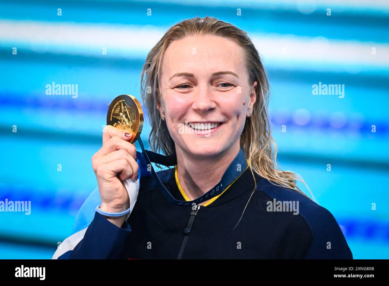 Sarah Sjoestroem ( SWE ) Goldmedaille, Schwimmen, Frauen'100m Freistil ...
