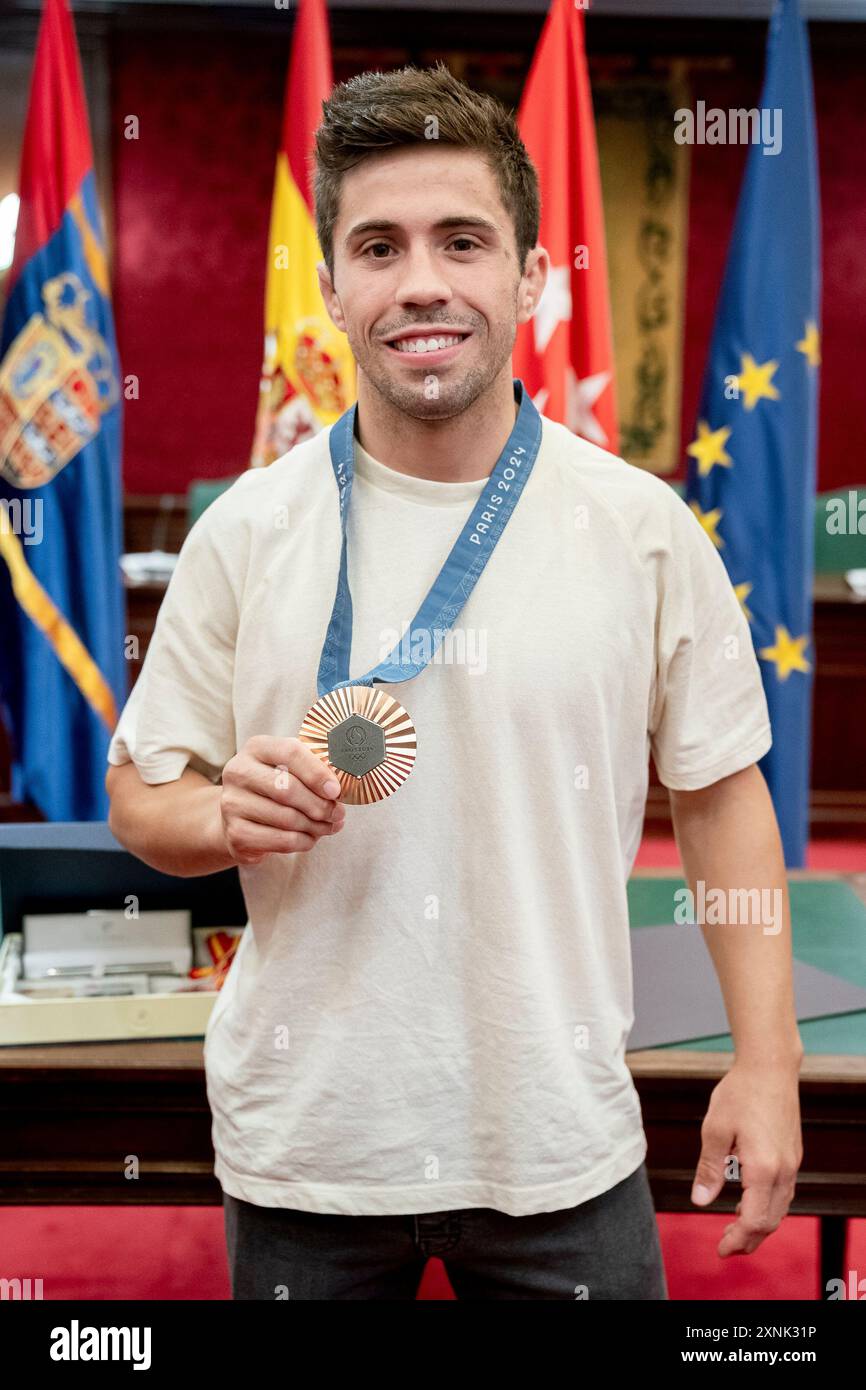 The first Olympic medalist of the Spanish delegation to the Paris 2024 Olympic Games, Fran ...