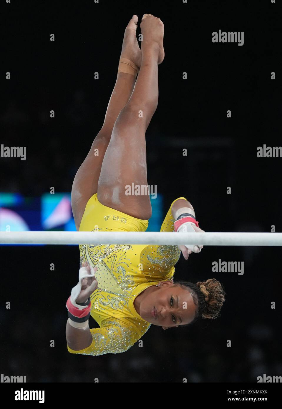 Paris, Frankreich. August 2024. Rebeca Andrade aus Brasilien tritt am ...