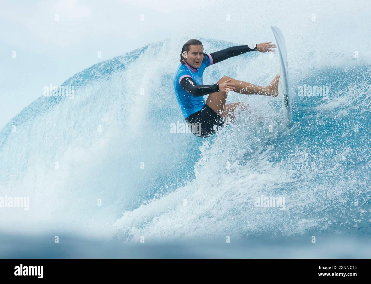 South Africa's Sarah Baum turns off the top of a wave, during round ...
