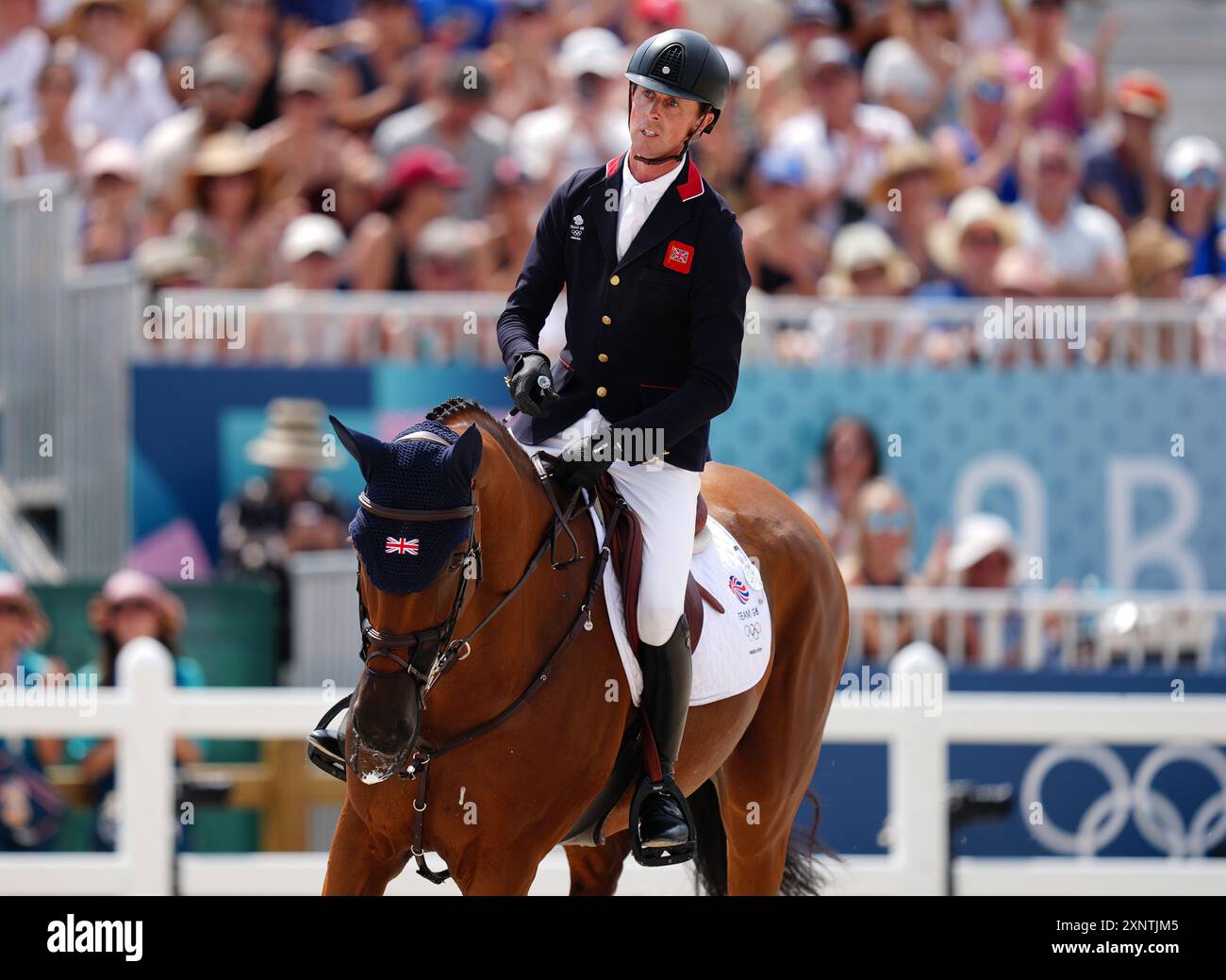 Der Brite Ben Maher an Bord von Dallas Vegas Batilly während des ...