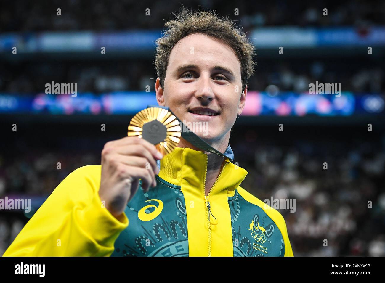 McEvoy Cameron aus Australien feiert mit seiner Goldmedaille während ...