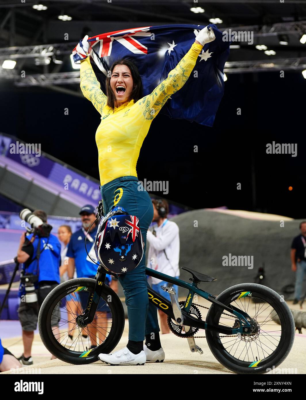Die australische Saya Sakakibara feiert am siebten Tag der Olympischen ...