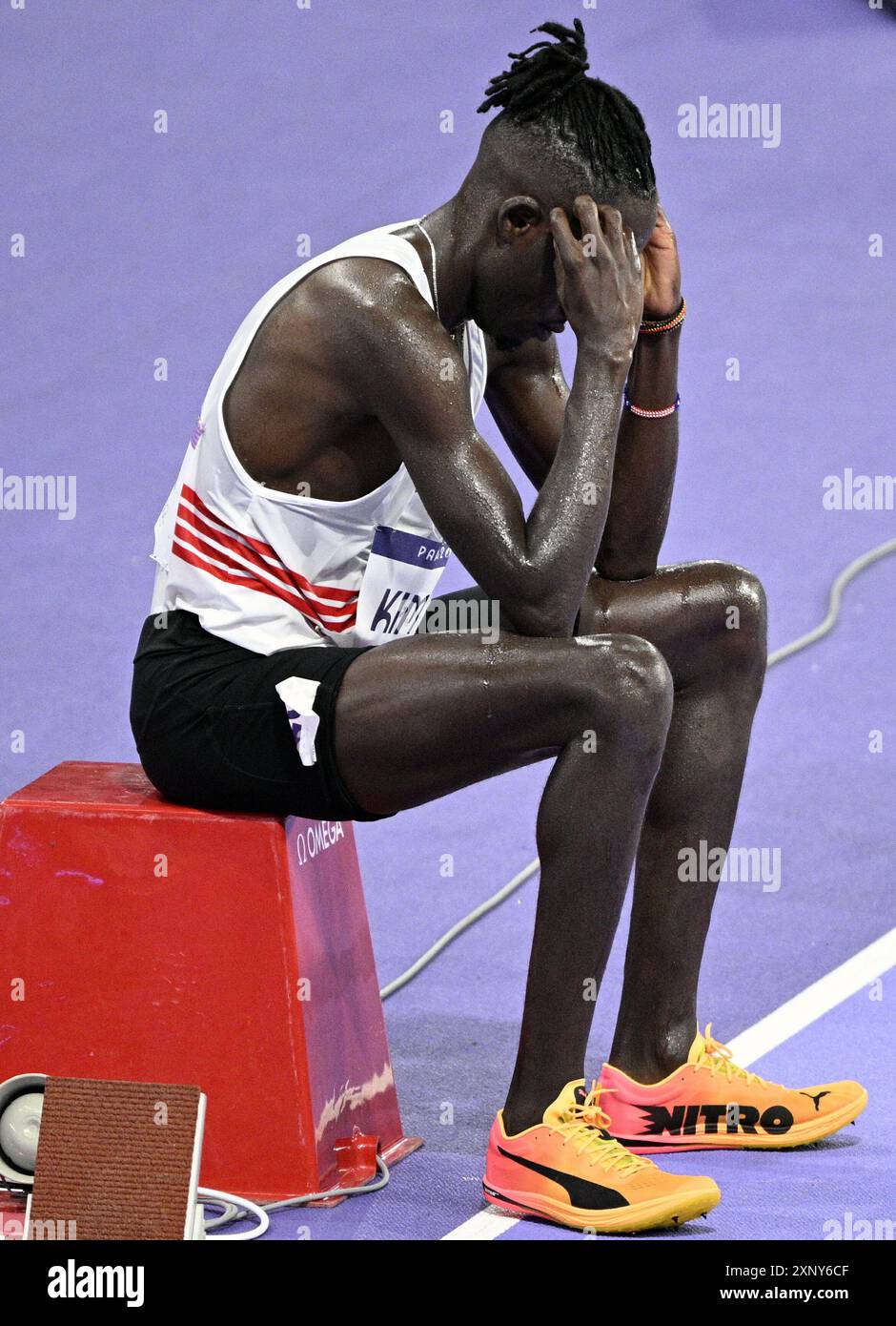 Paris, Frankreich. August 2024. Der belgische Athlet Isaac Kimeli ...