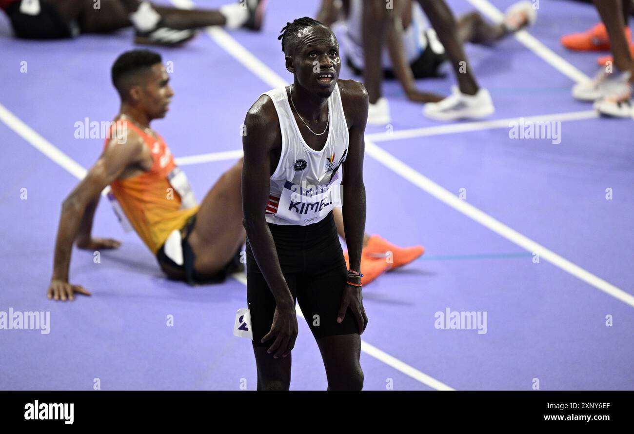 Paris, Frankreich. August 2024. Der belgische Athlet Isaac Kimeli ...