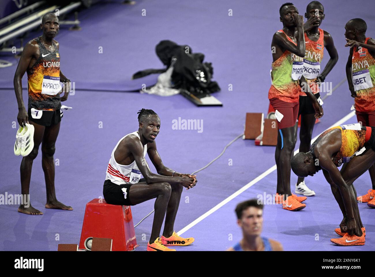 Paris, Frankreich. August 2024. Der belgische Athlet Isaac Kimeli ...